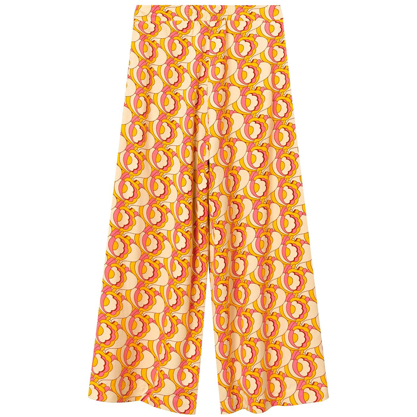 Mademoiselle YeYe Retro Magic Moving Trousers in Pink Yellow