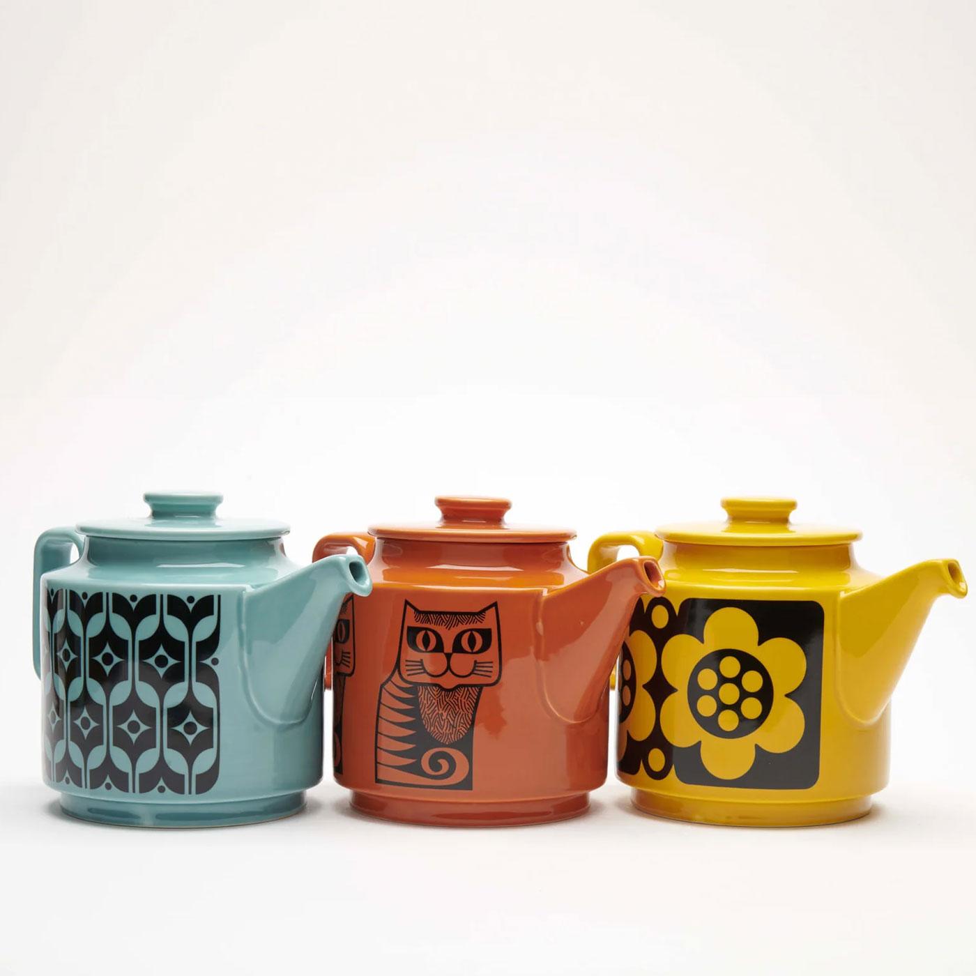 Magpie x Hornsea Pottery Geo Flower Stoneware Teapot Yellow