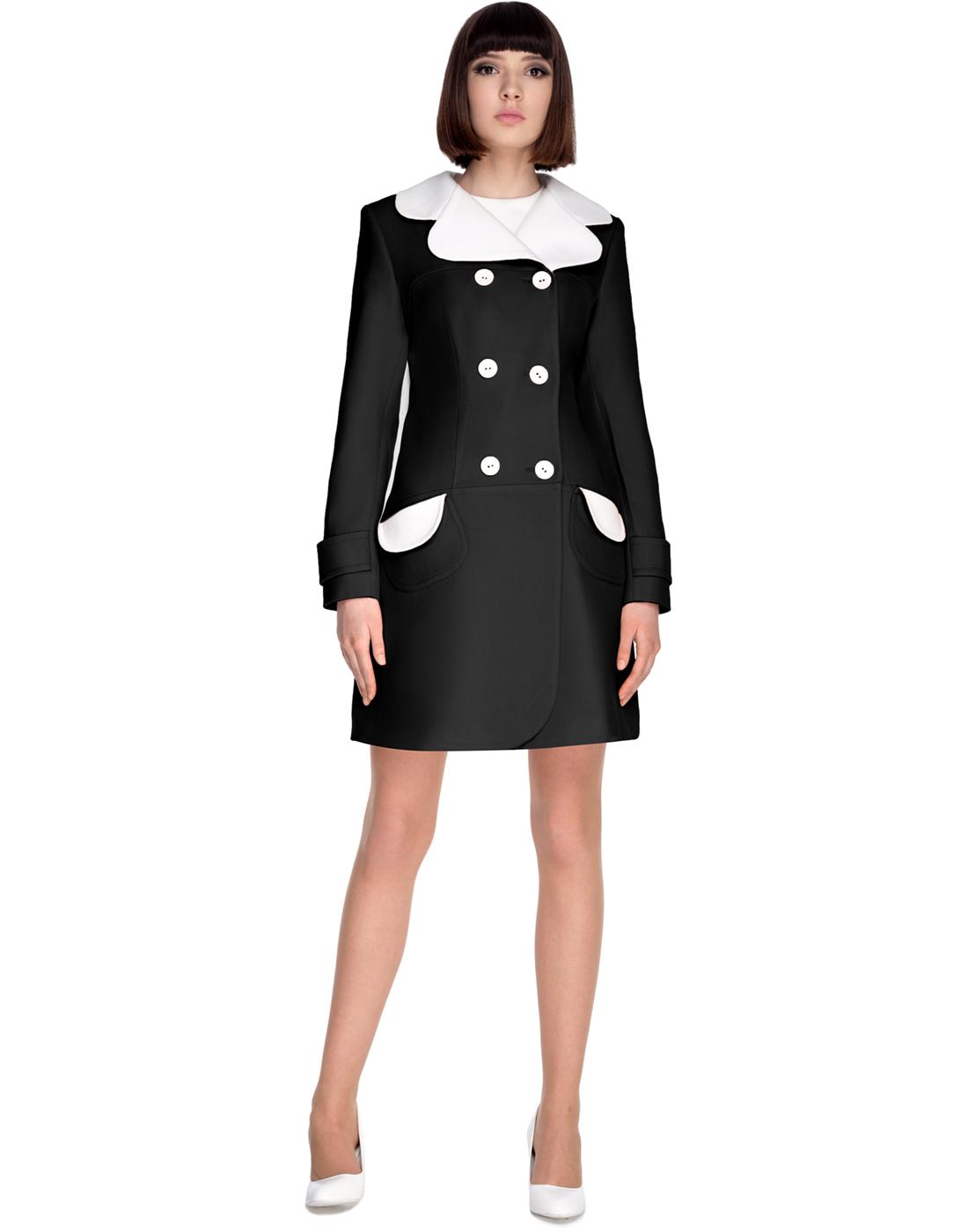 MARMALADE 1960s Mod Contrast Collar Double Breasted Coat