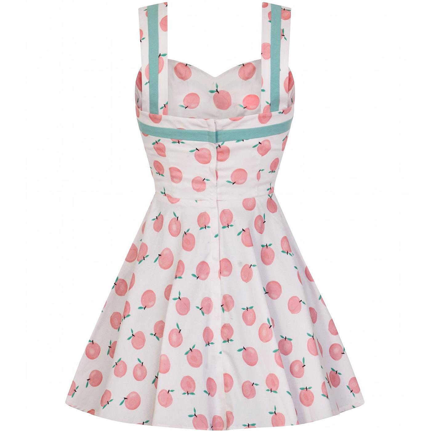 COLLECTIF Maya Retro Vintage 60s Mini Sundress in Peachy