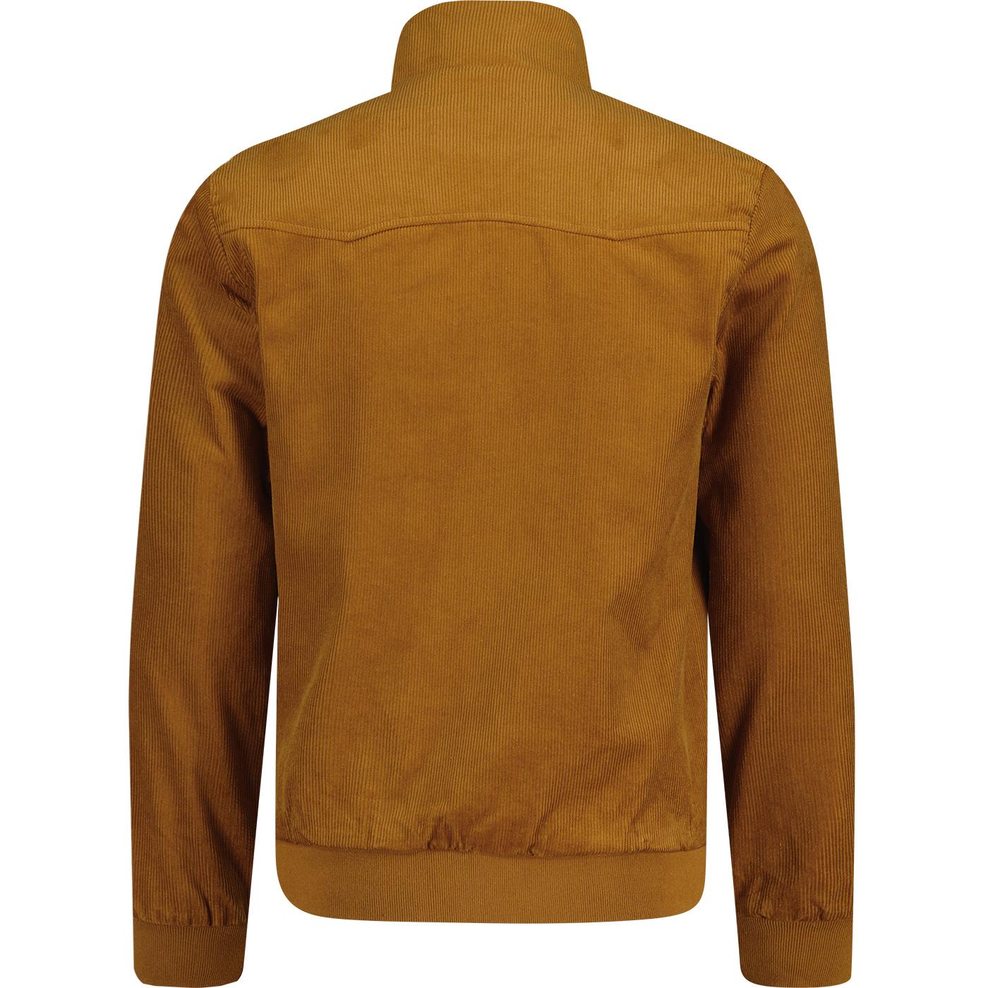 Highbury Merc Retro Mod Cord Harrington in Tan