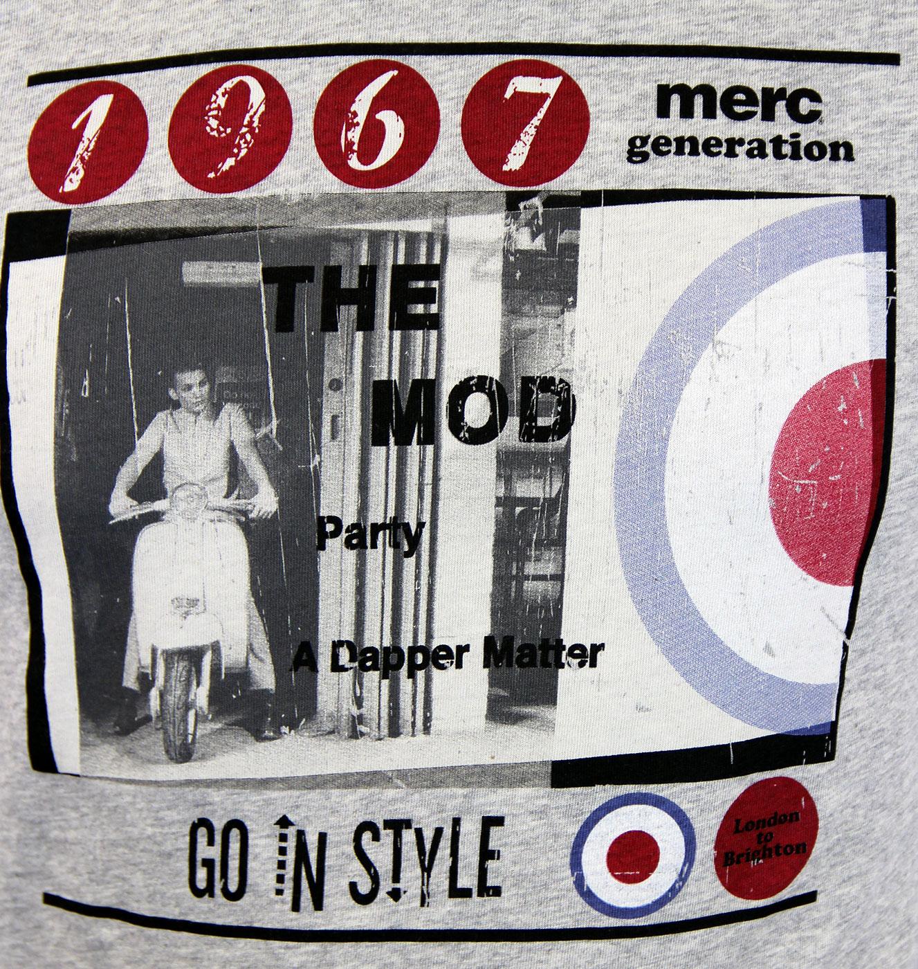 MERC Baille Retro Indie Mod Target Scooter Photo Print T-shirt