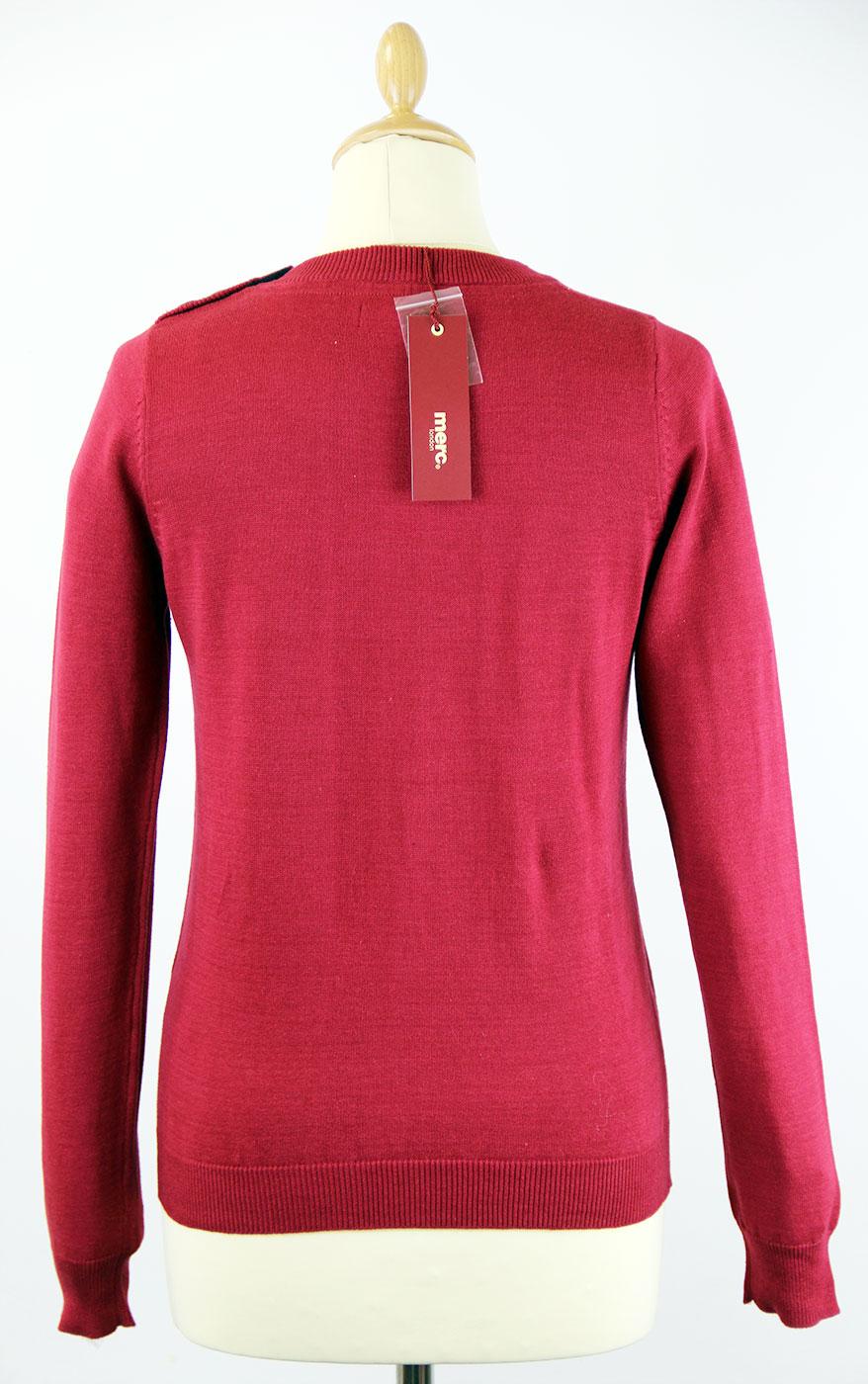 MERC Meehan Retro 60s Racing Stripe Mod Breton Jumper Red