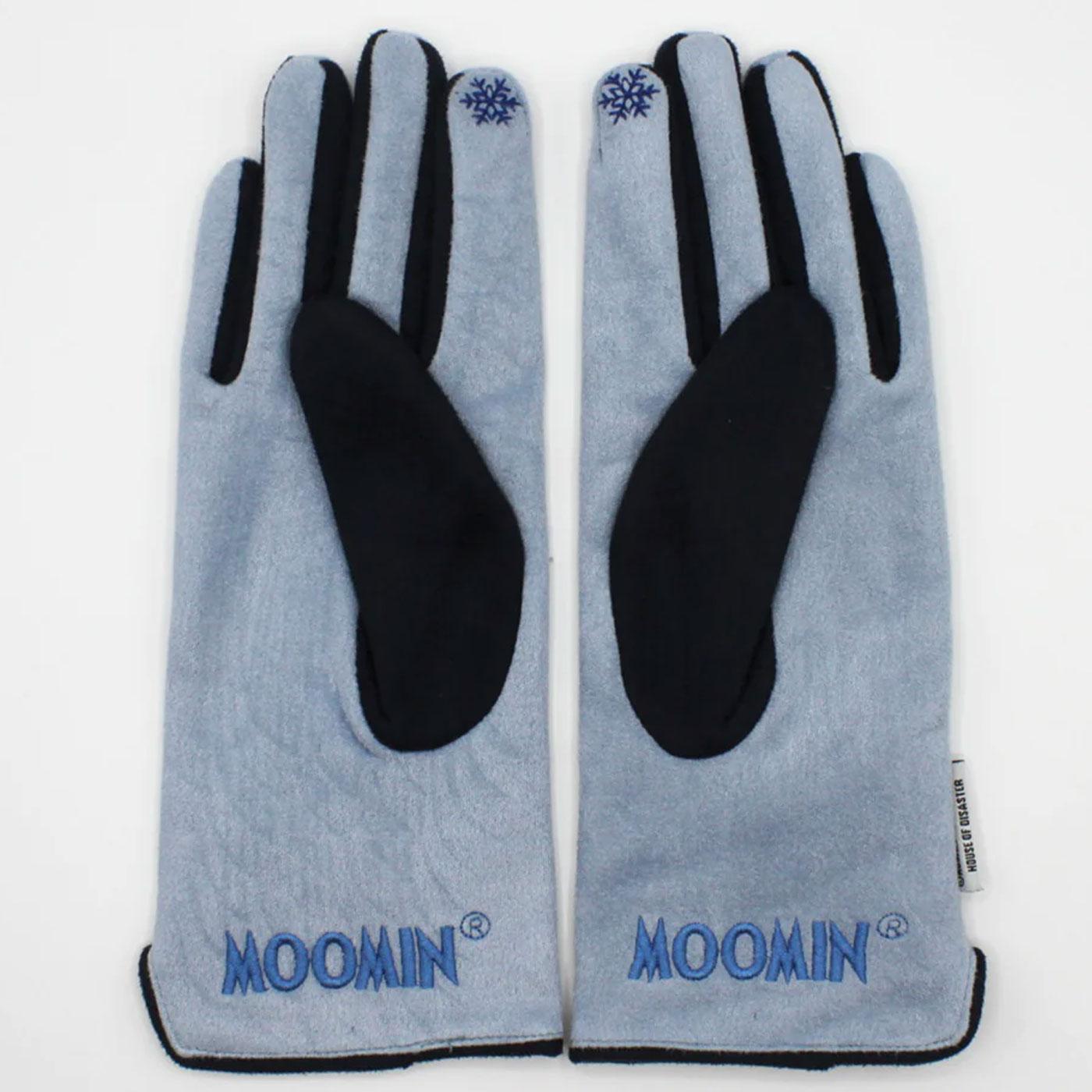 Moomin in The Snow Retro 70s Gloves in Sky Blue