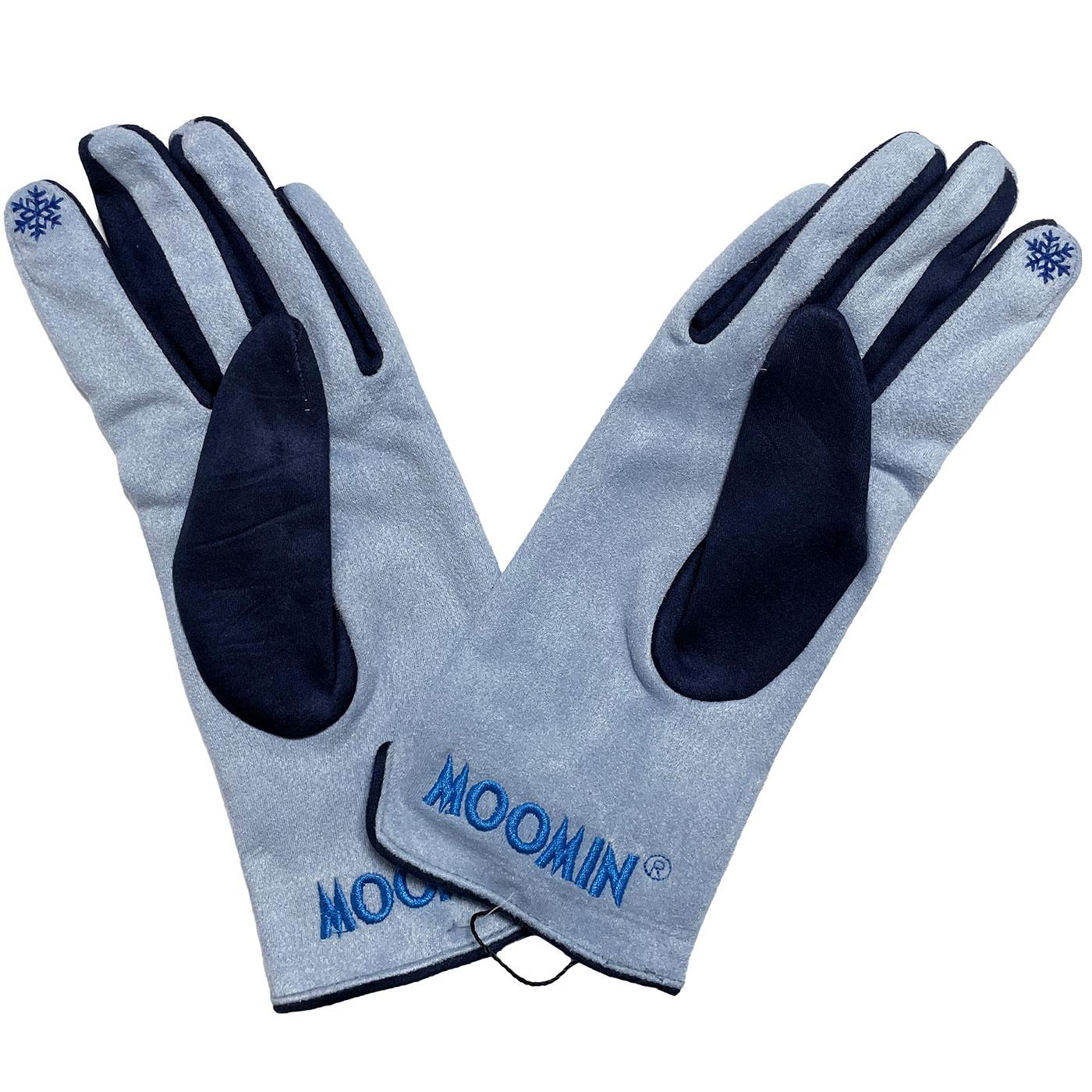 Moomin in The Snow Retro 70s Gloves in Sky Blue