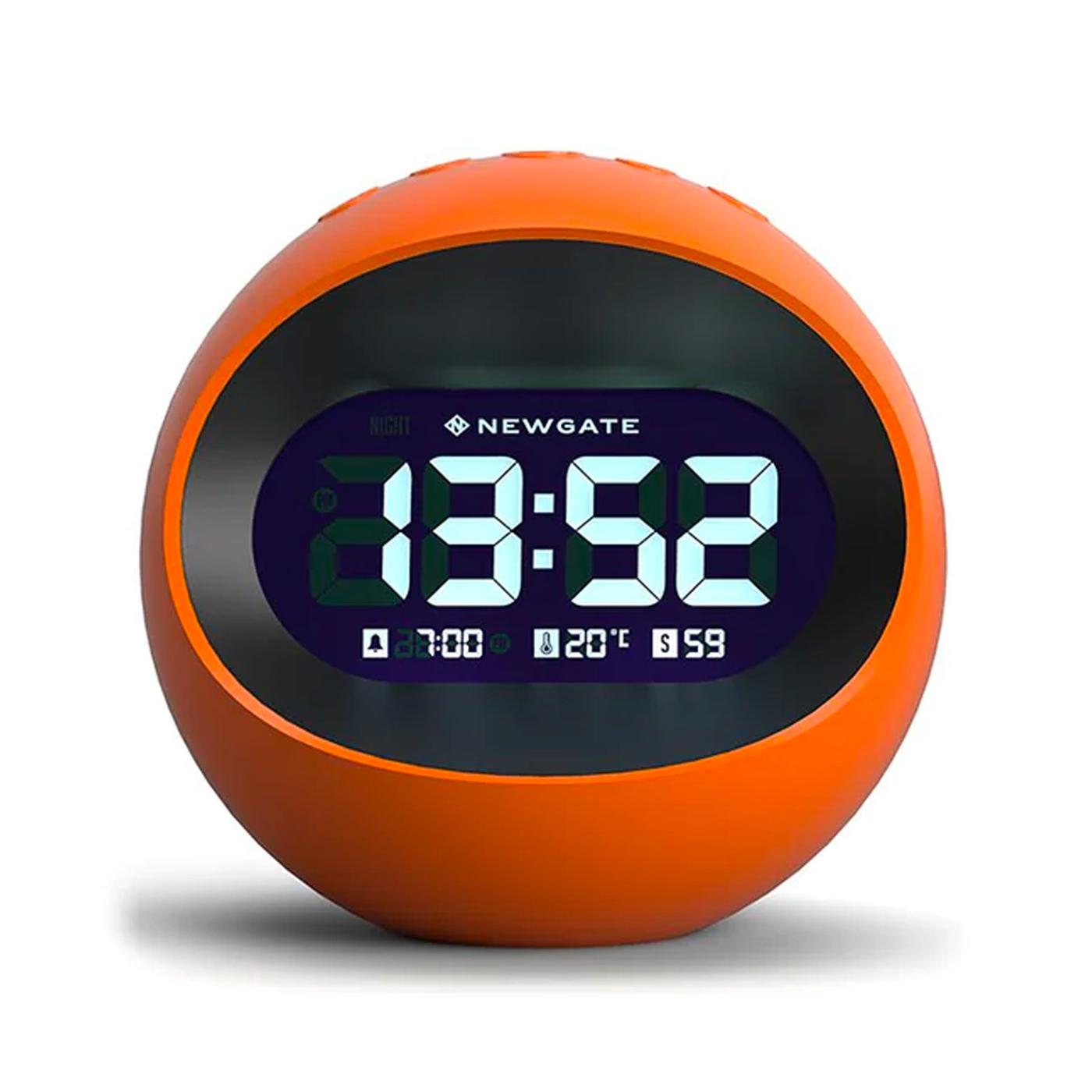 NEWGATE Centre of the Earth Retro Alarm Clock in Orange
