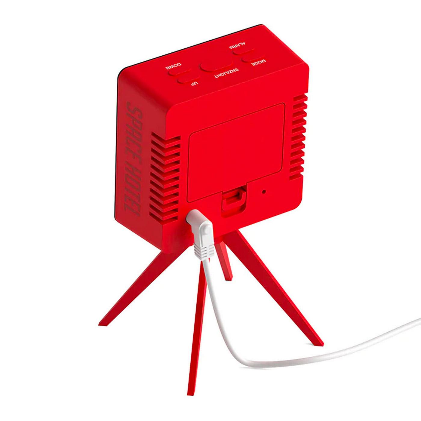 SPACE HOTEL BY NEWGATE CLOCKS Droid Retro Alarm Clock in Red