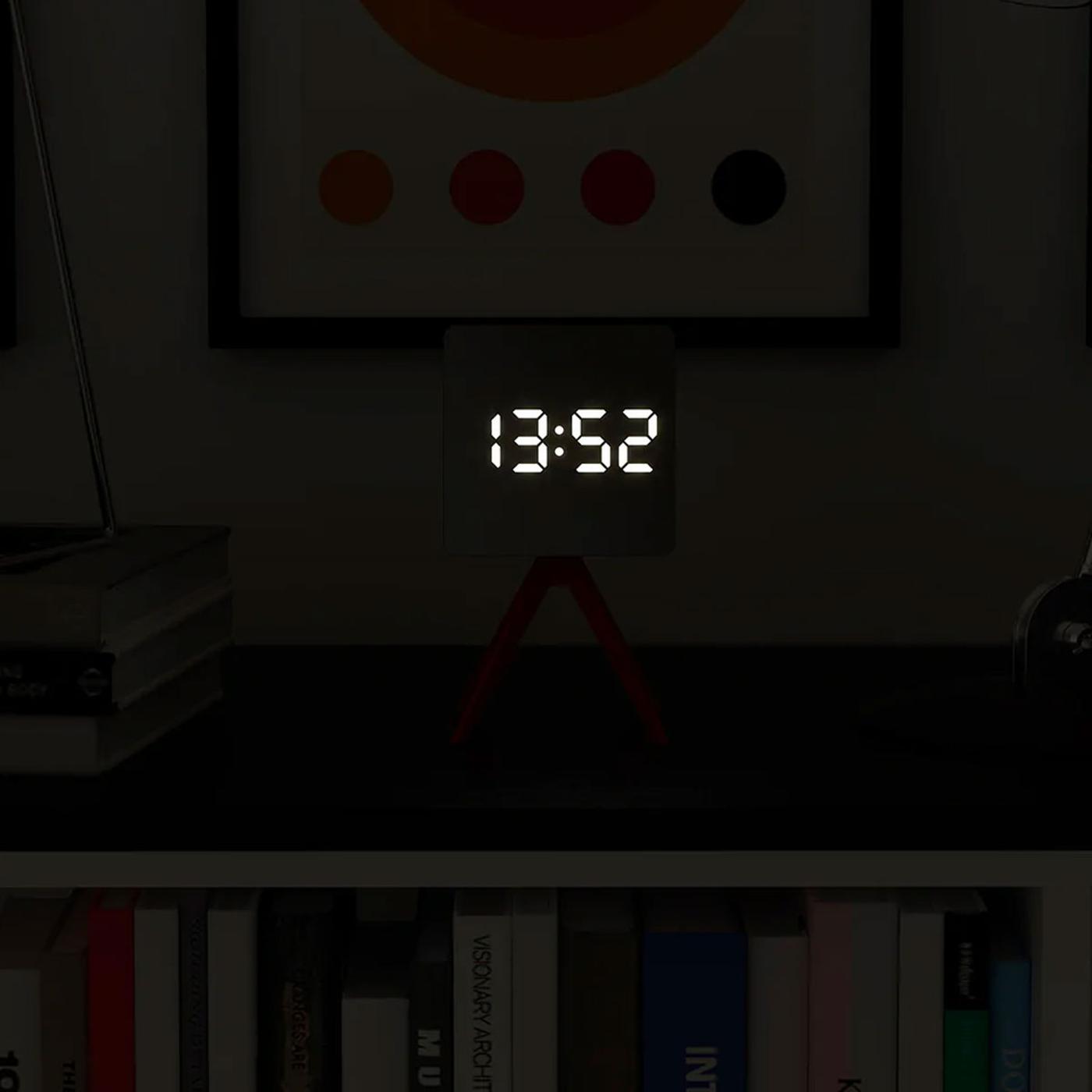 SPACE HOTEL BY NEWGATE CLOCKS Droid Retro Alarm Clock in Red