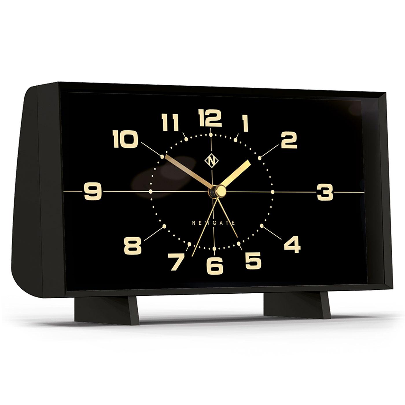 NEWGATE CLOCKS Wideboy Retro 50s Alarm Clock in Black