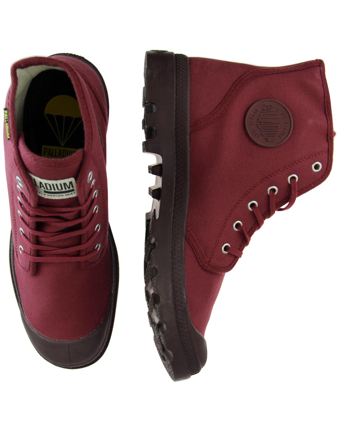 PALLADIUM Pampa Hi Original Men's Retro Boots in Cabernet