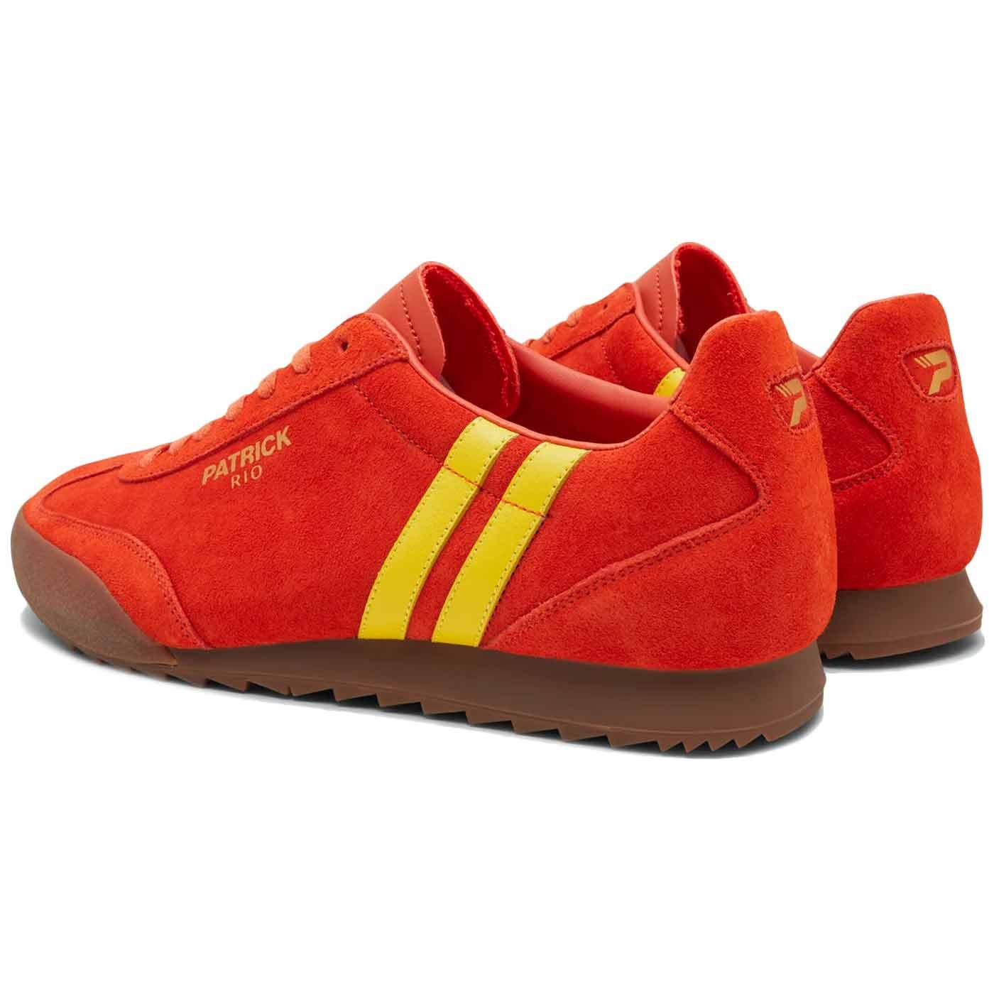 Patrick Rio 80s Casuals Men's Suede Trainers in Orange Yellow