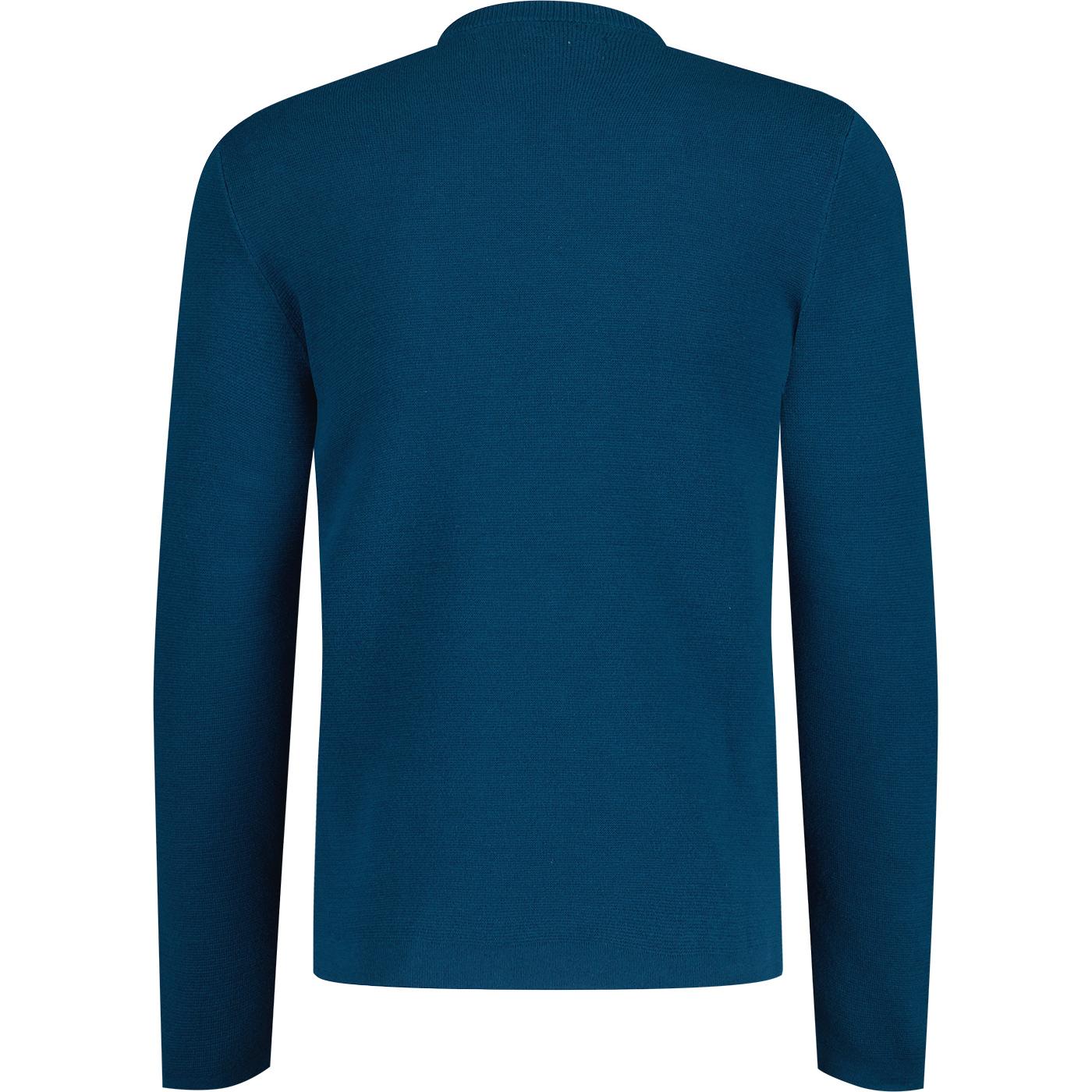 Original Penguin Chest Stripe Crew neck Sweater Poseidon Blue