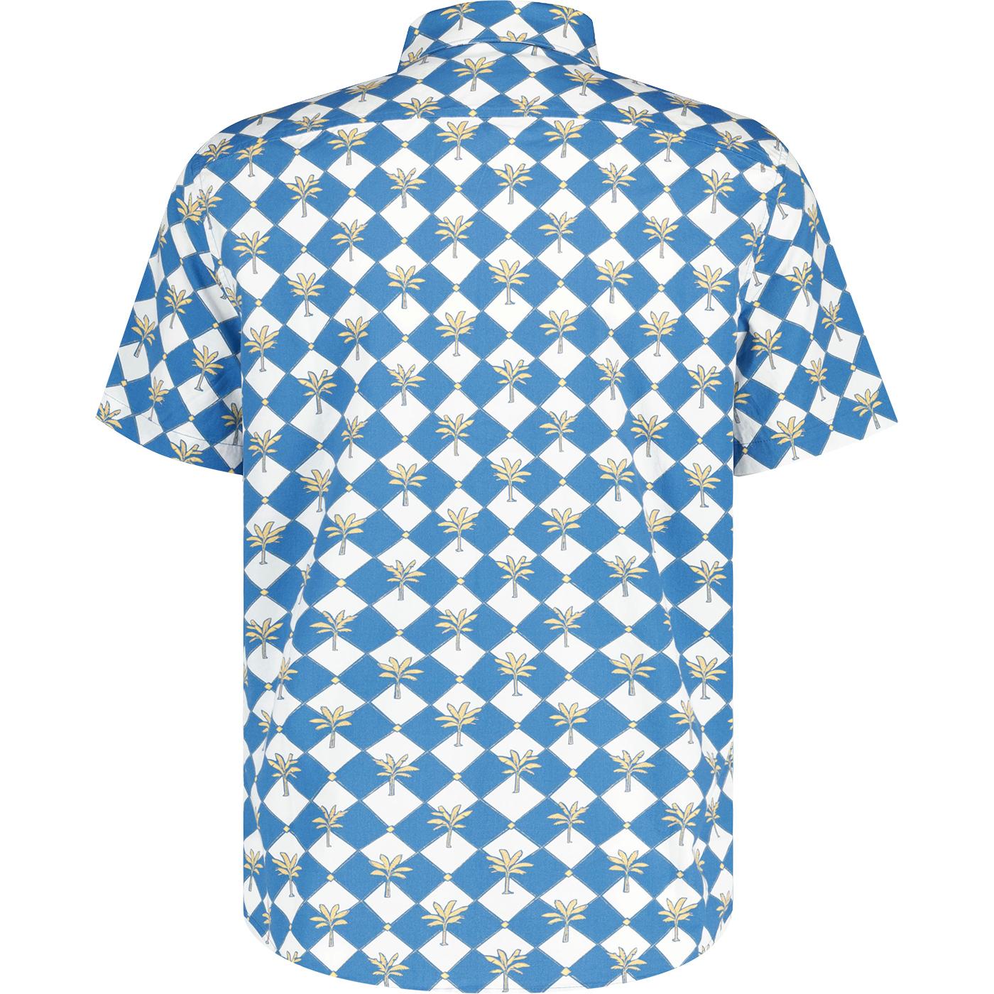 Original Penguin All Over Tee Time Print S/S Shirt Vallarta Blue