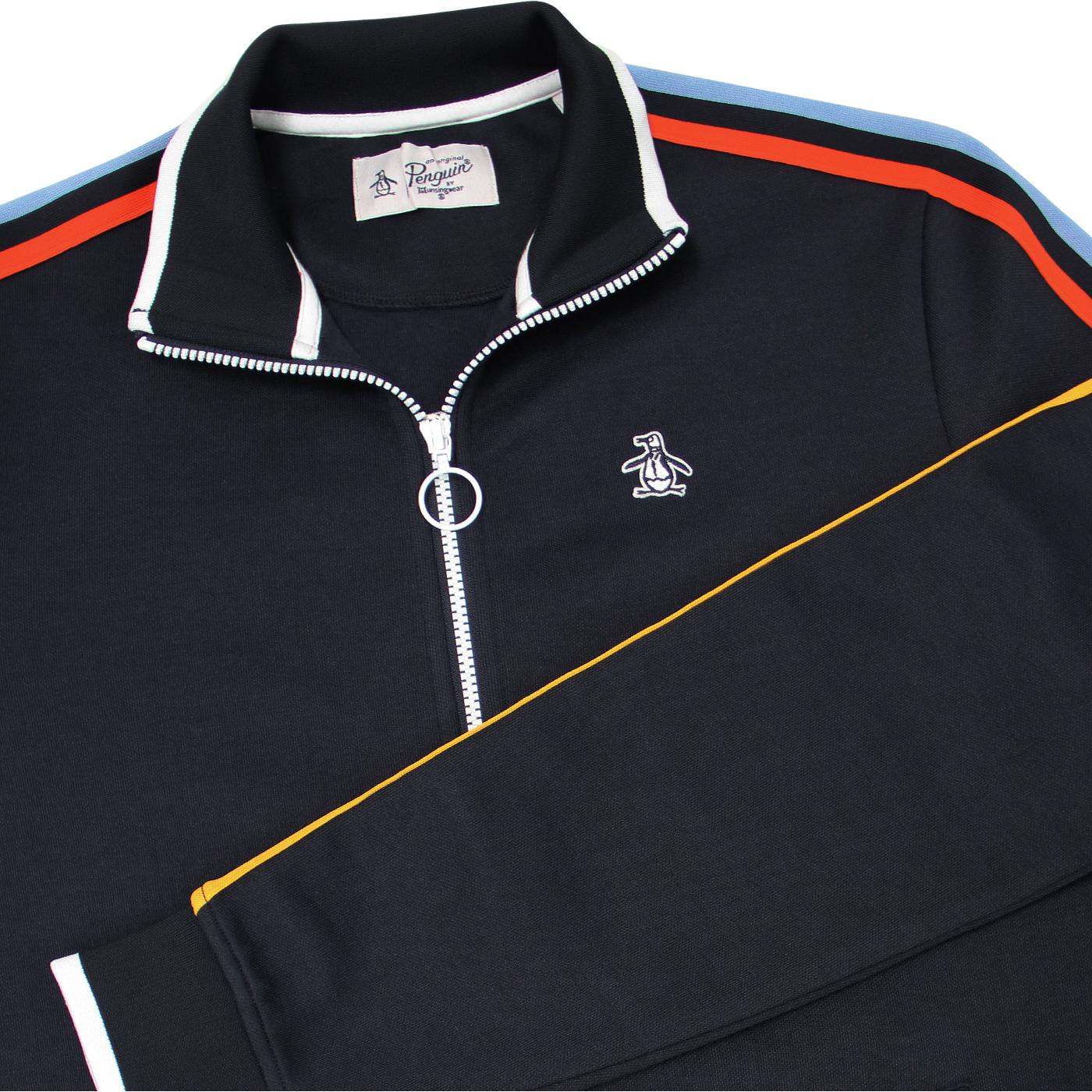 ORIGINAL PENGUIN Retro Indie Tape Track Jacket in Dark Sapphire