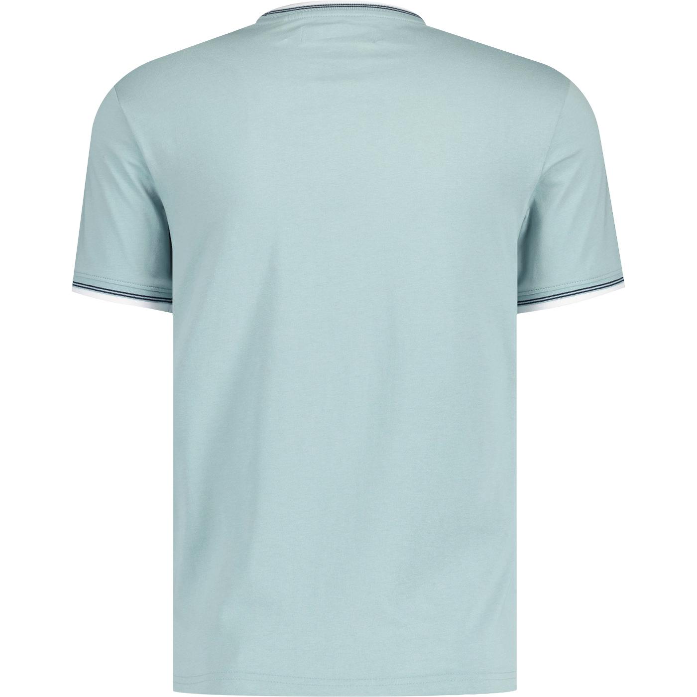 Original Penguin Mod Tipped Retro Ringer T-shirt in Tourmaline