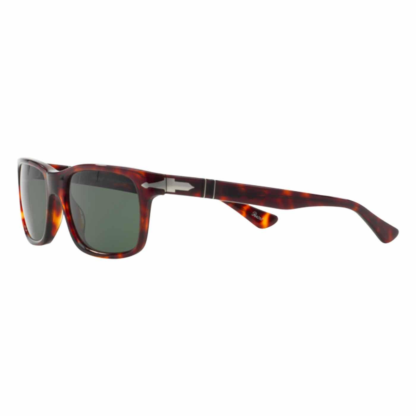 PERSOL PO3048S Retro Rectangle Frame Sunglasses Havana