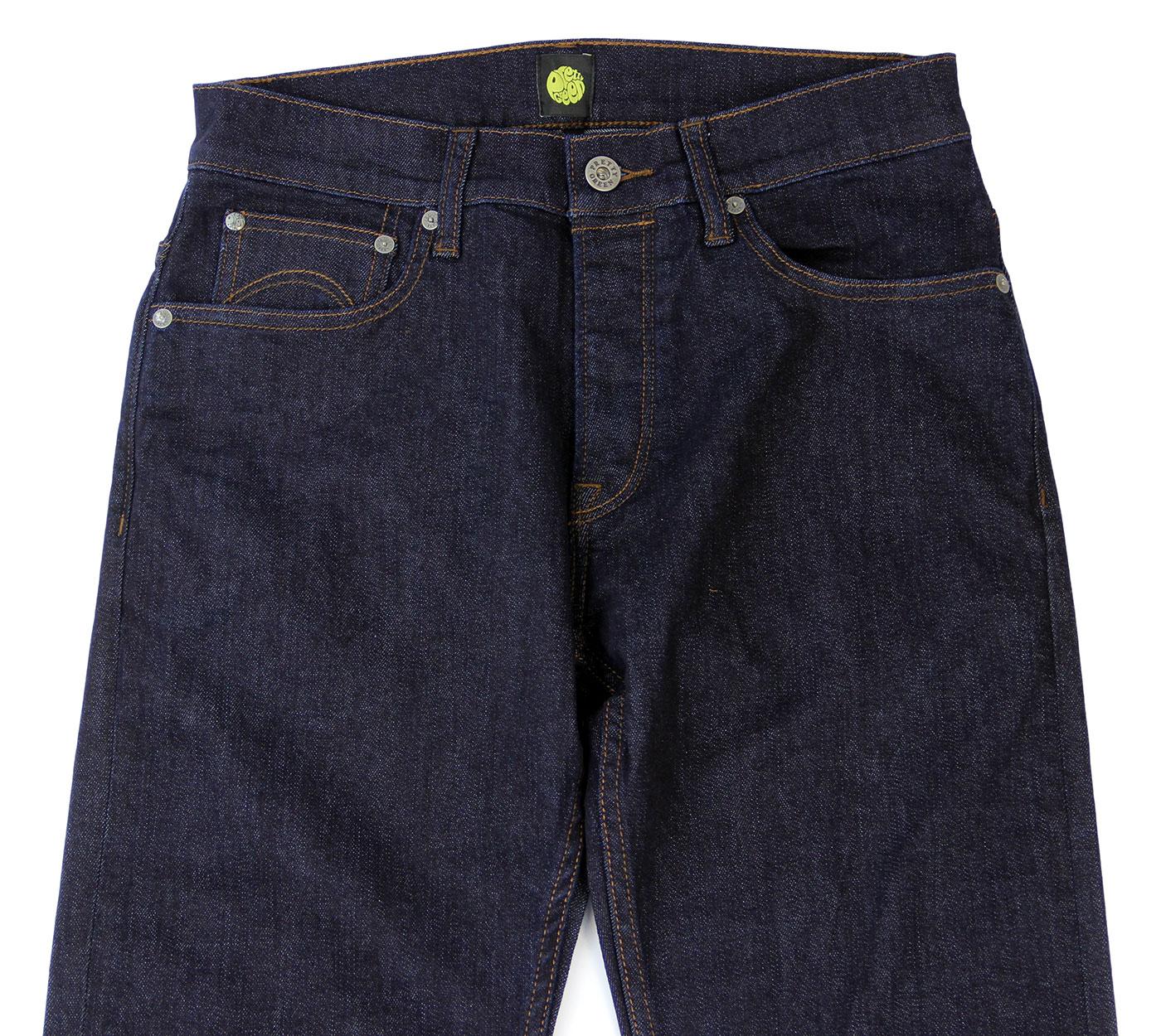 PRETTY GREEN Regular Straight Leg Rinse Washed Indigo Jeans