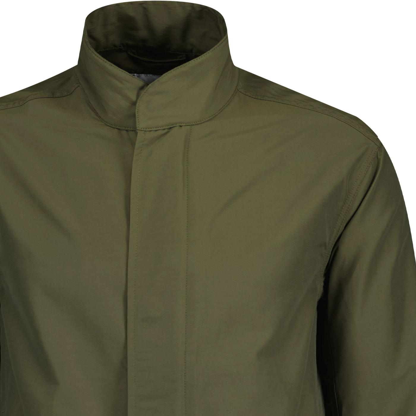 Larman Pretty Green Retro Mod Revival Parka in Khaki