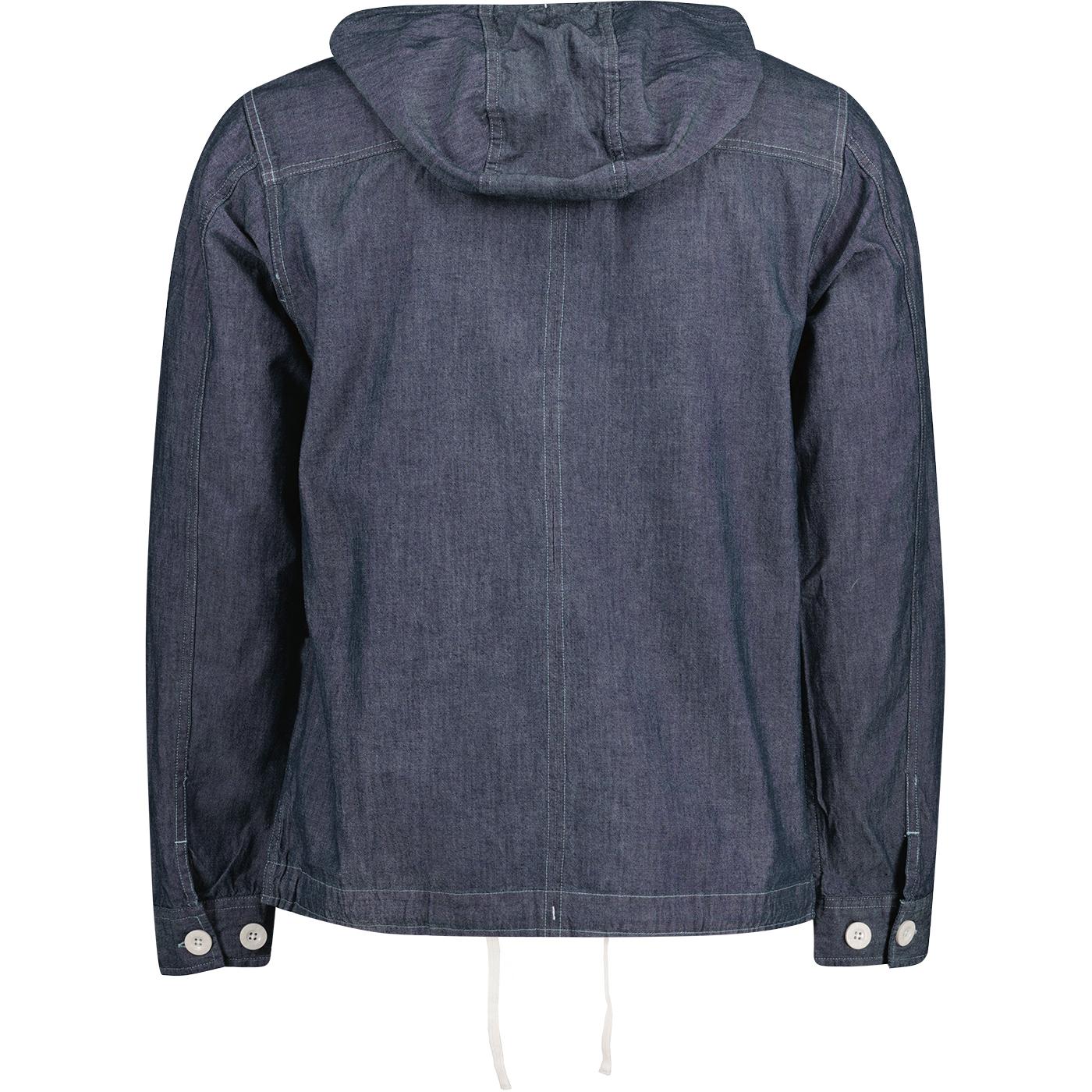 Nimes PRETTY GREEN Retro Denim Hooded Overshirt Jacket