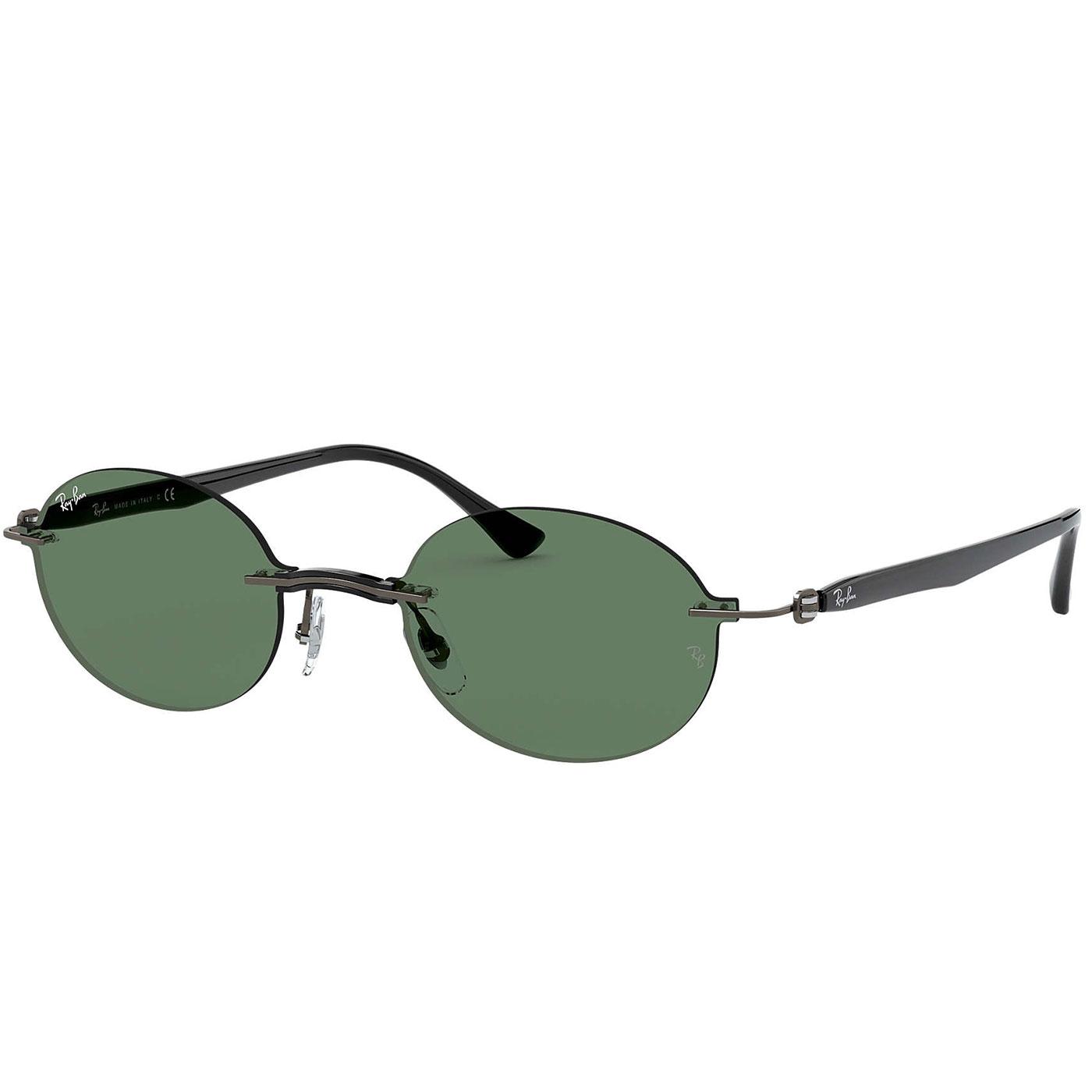 RAY-BAN RB8060 Women's Retro Oval Sunglasses Gunmetal