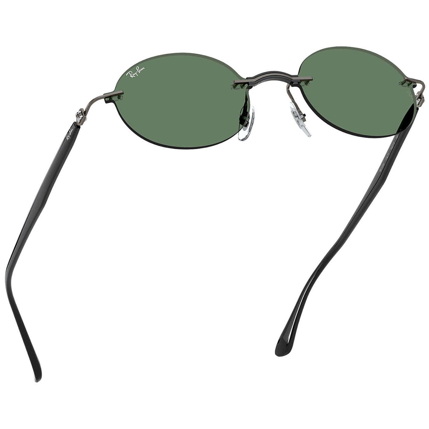 RAY-BAN RB8060 Women's Retro Oval Sunglasses Gunmetal