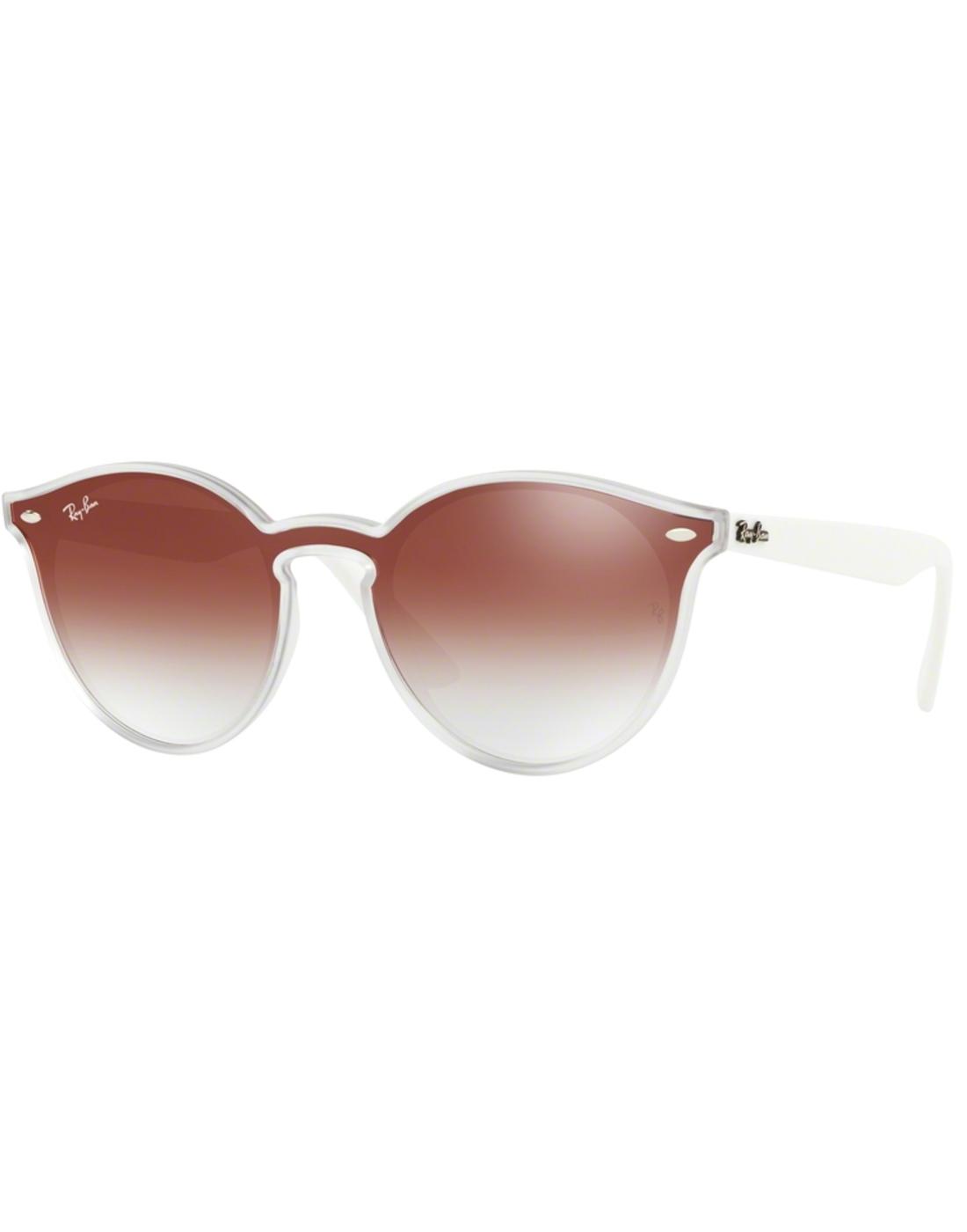 RAY-BAN Blaze Clubround Mirror Round Sunglasses in Red