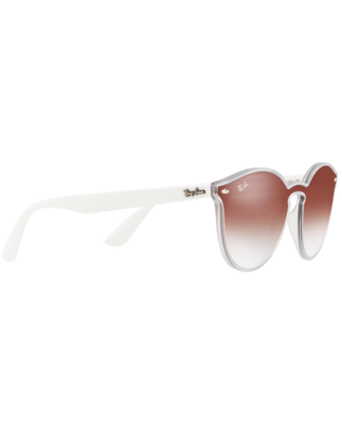 RAY-BAN Blaze Clubround Mirror Round Sunglasses in Red