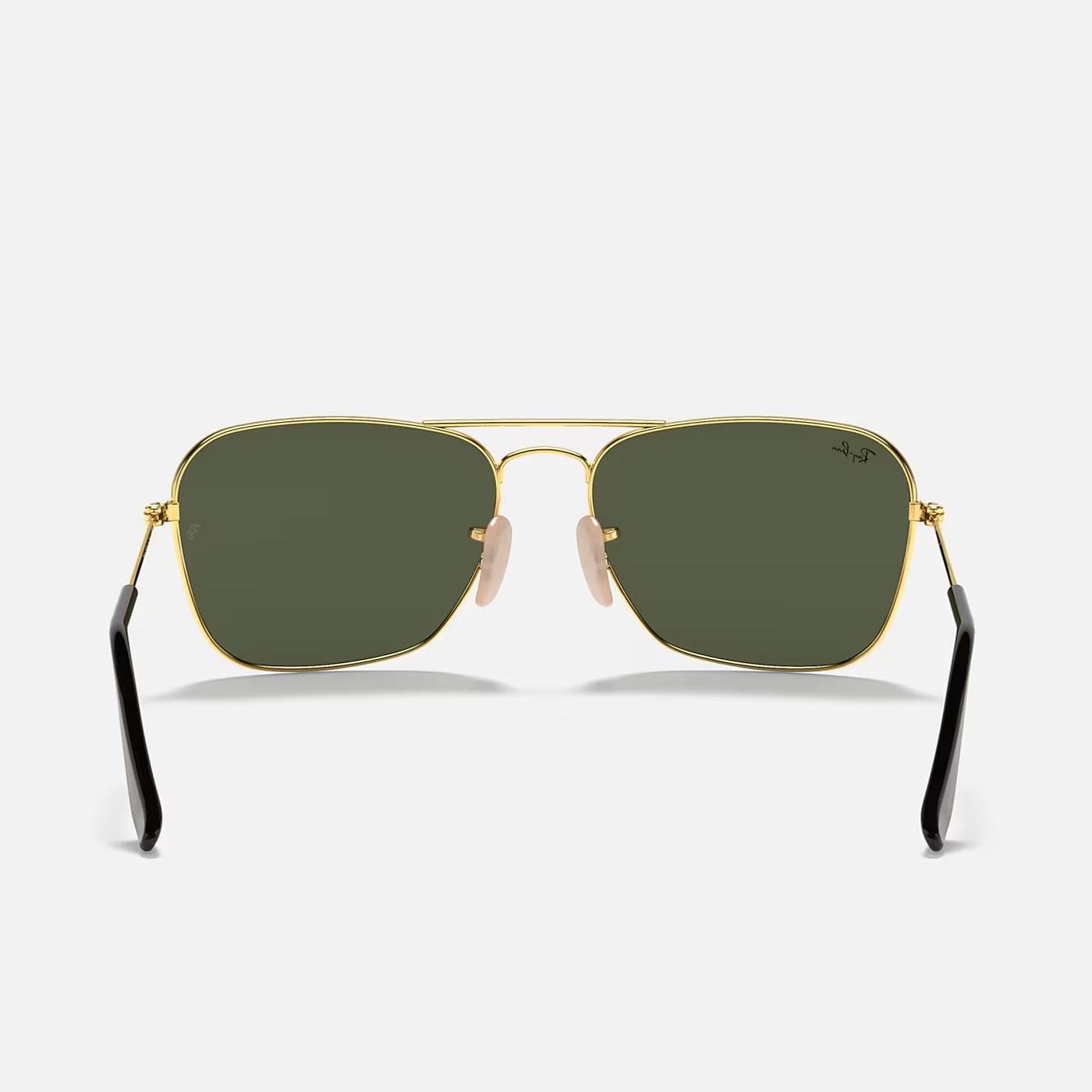 Ray-Ban Caravan retro 60s aviator sunglasses Green lens Arista