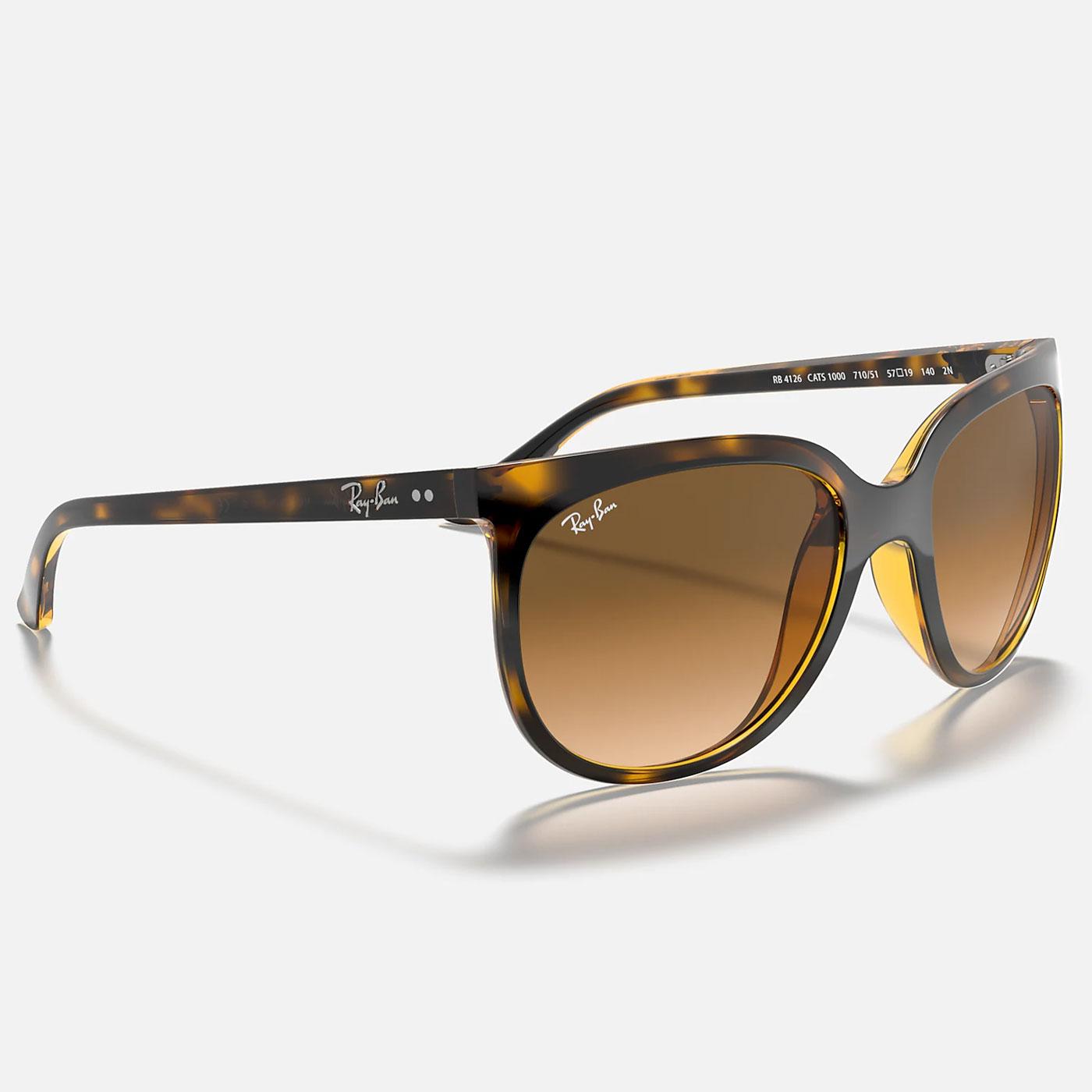 Ray-Ban Cats 1000 Retro Wayfarer Sunglasses in Light Havana