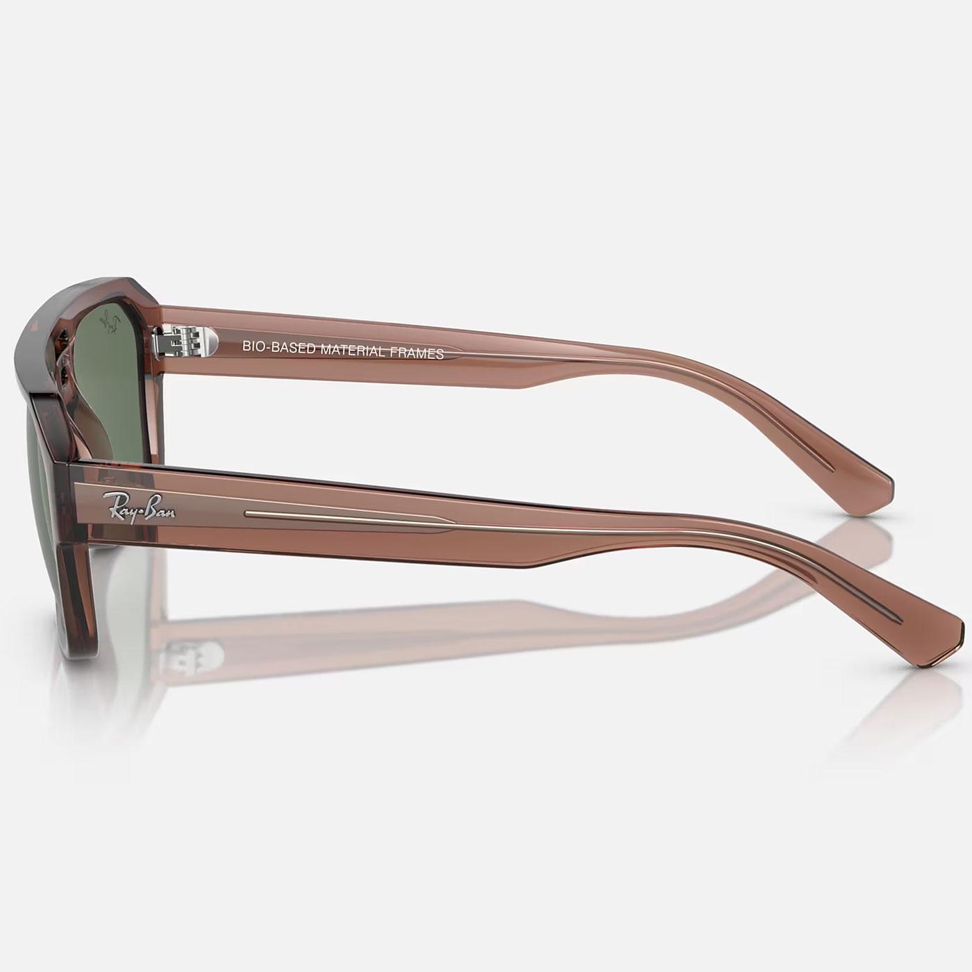 Ray-Ban Corrigan Bio-Based Retro Navigator Sunglasses Brown