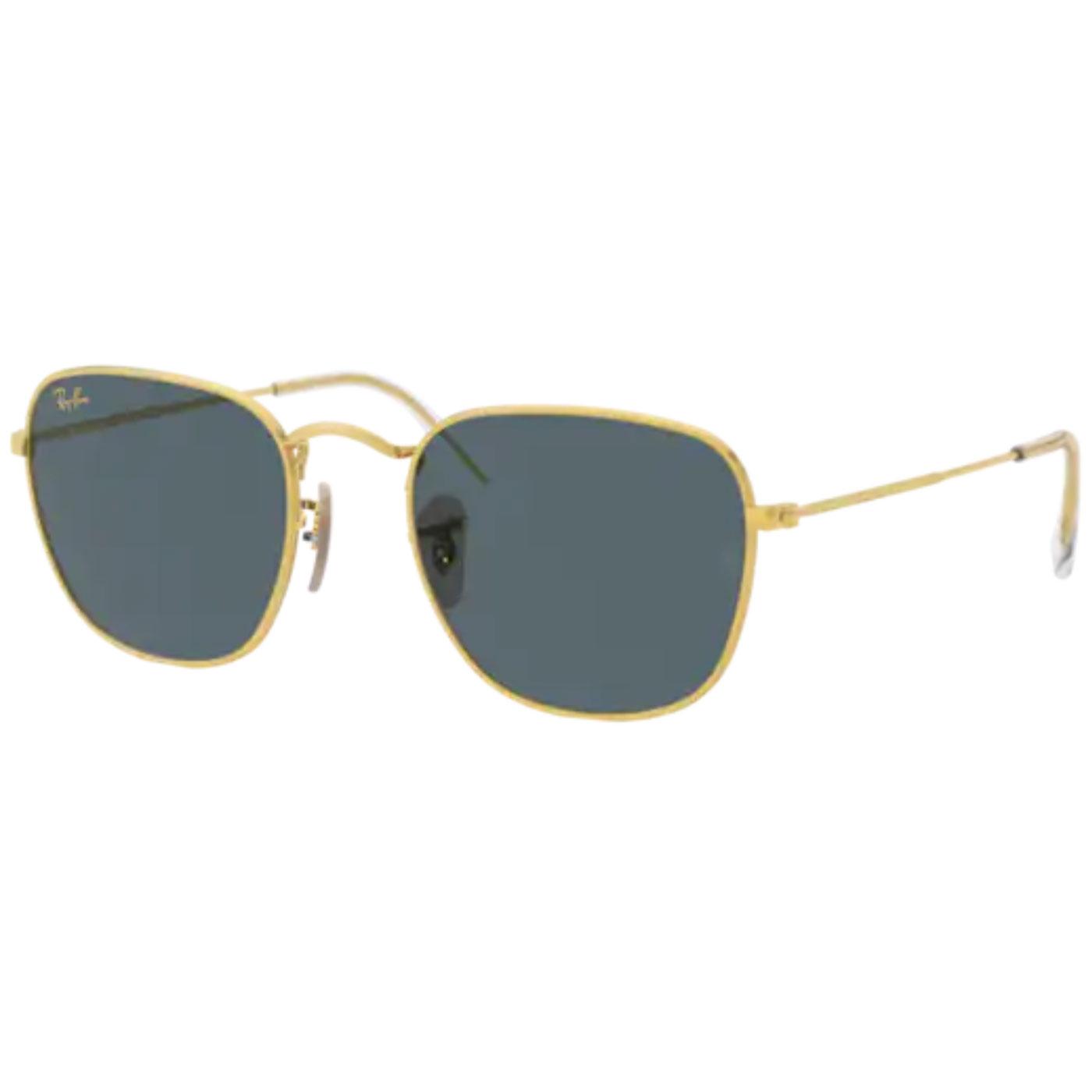 RAY-BAN Frank Men's Retro 90s Square Sunglasses in Gold/Blue