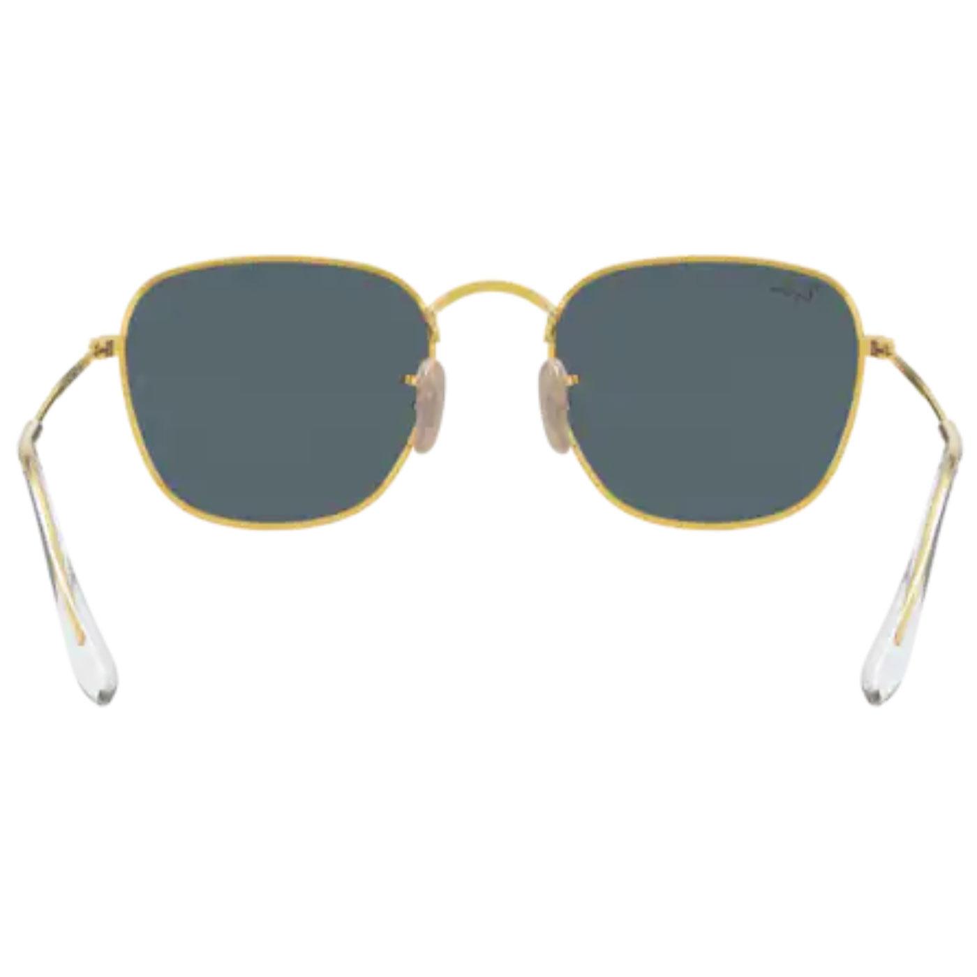 RAY-BAN Frank Men's Retro 90s Square Sunglasses in Gold/Blue