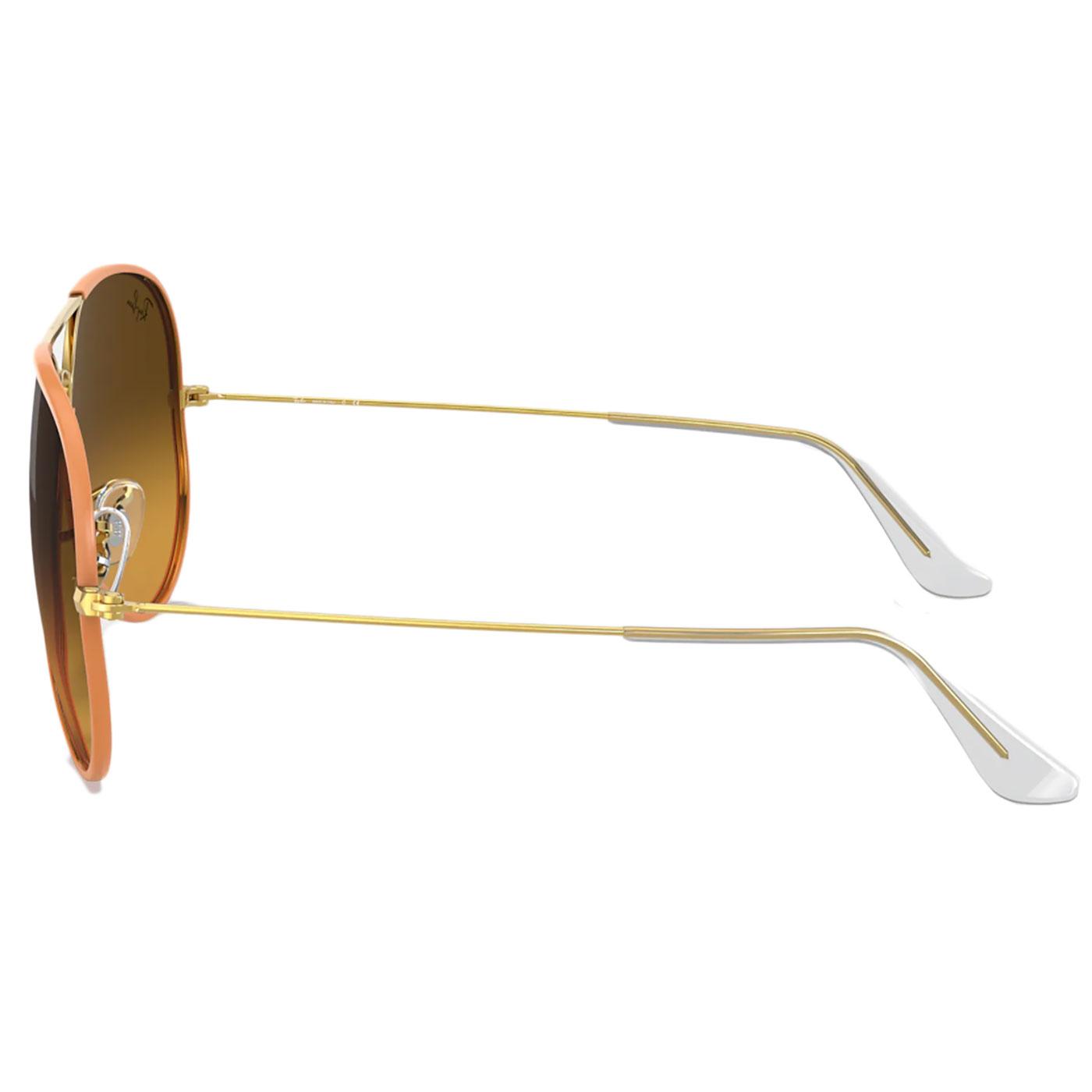 RAY-BAN Aviator Full Colour Retro 70s Sunglasses in Orange