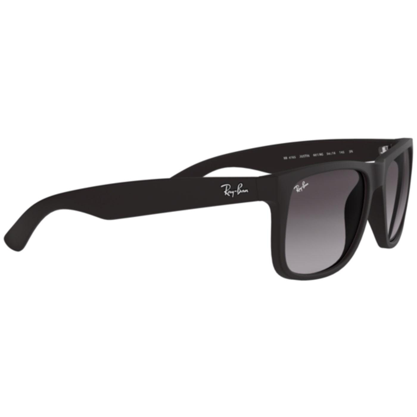Justin Ray-Ban RB4165 Retro Mod Wayfarer Sunglasses in Black