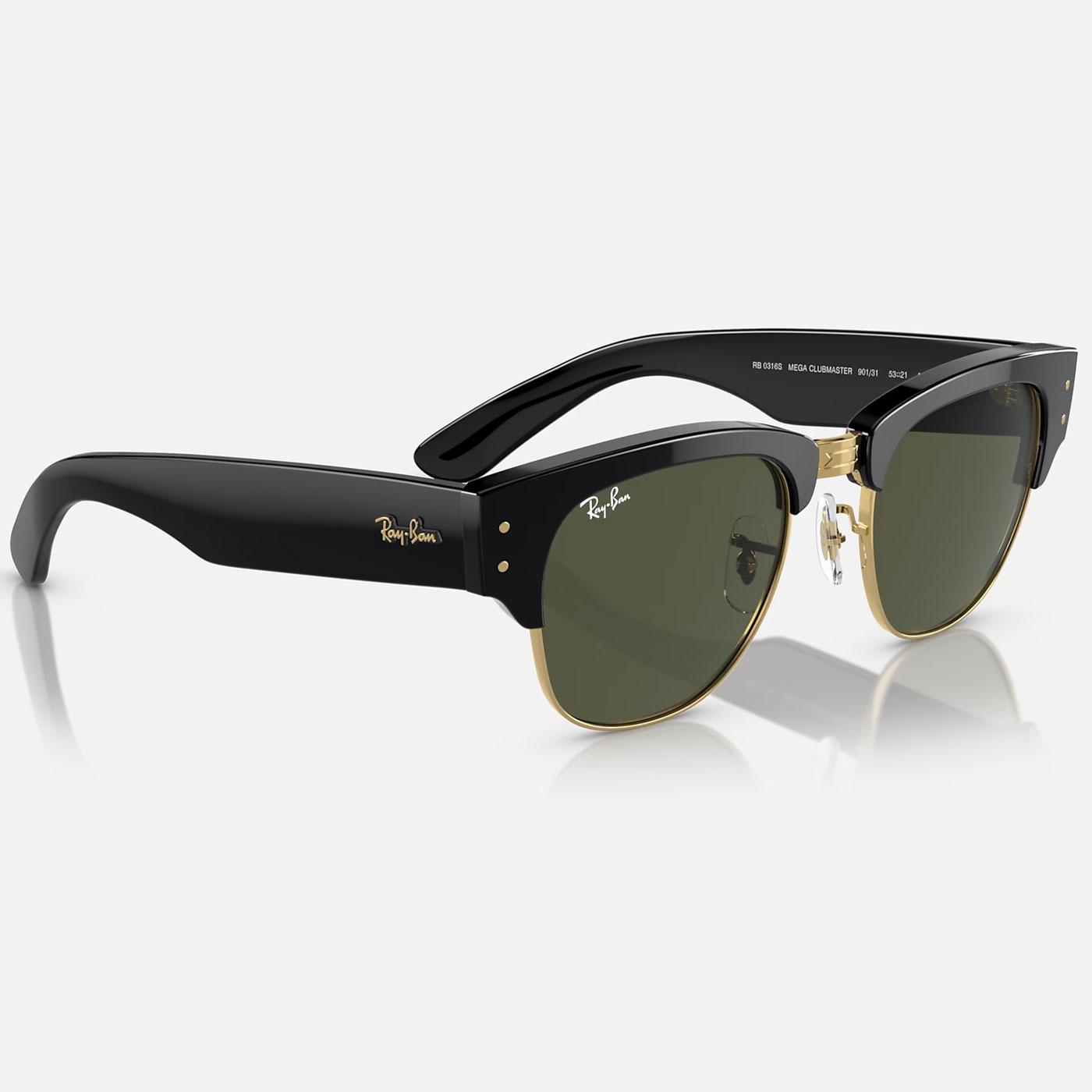 Ray-Ban Mega Clubmaster Retro 50s Sunglasses in Arista Black