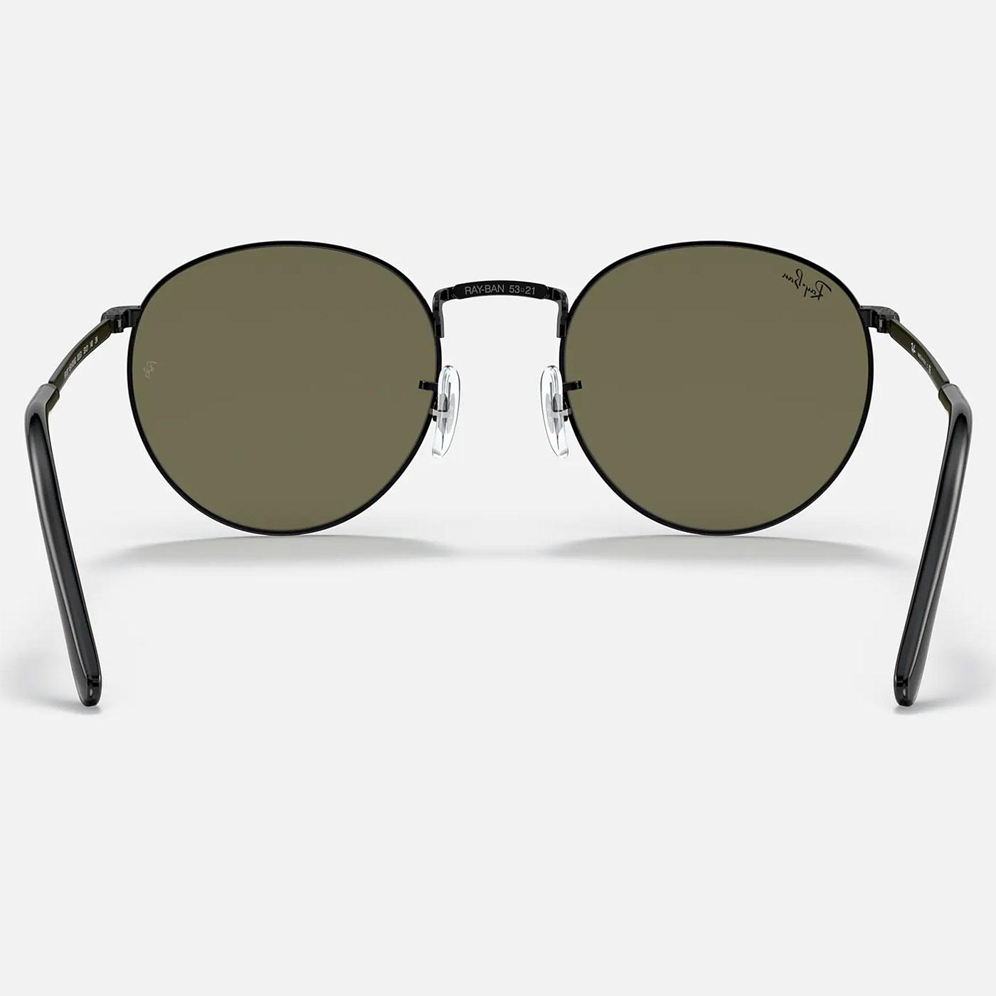 RAY-BAN New Round Retro 60s Retro Sunglasses in Black/Mirror