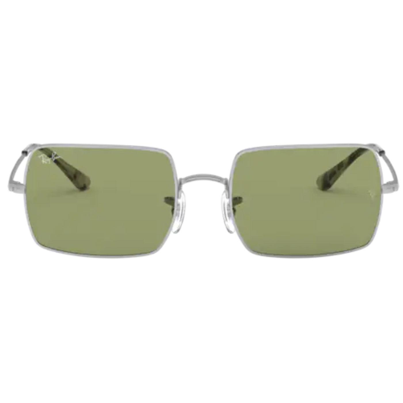 RAY-BAN RB1969 Retro 60s Mod Rectangle Sunglasses Silver