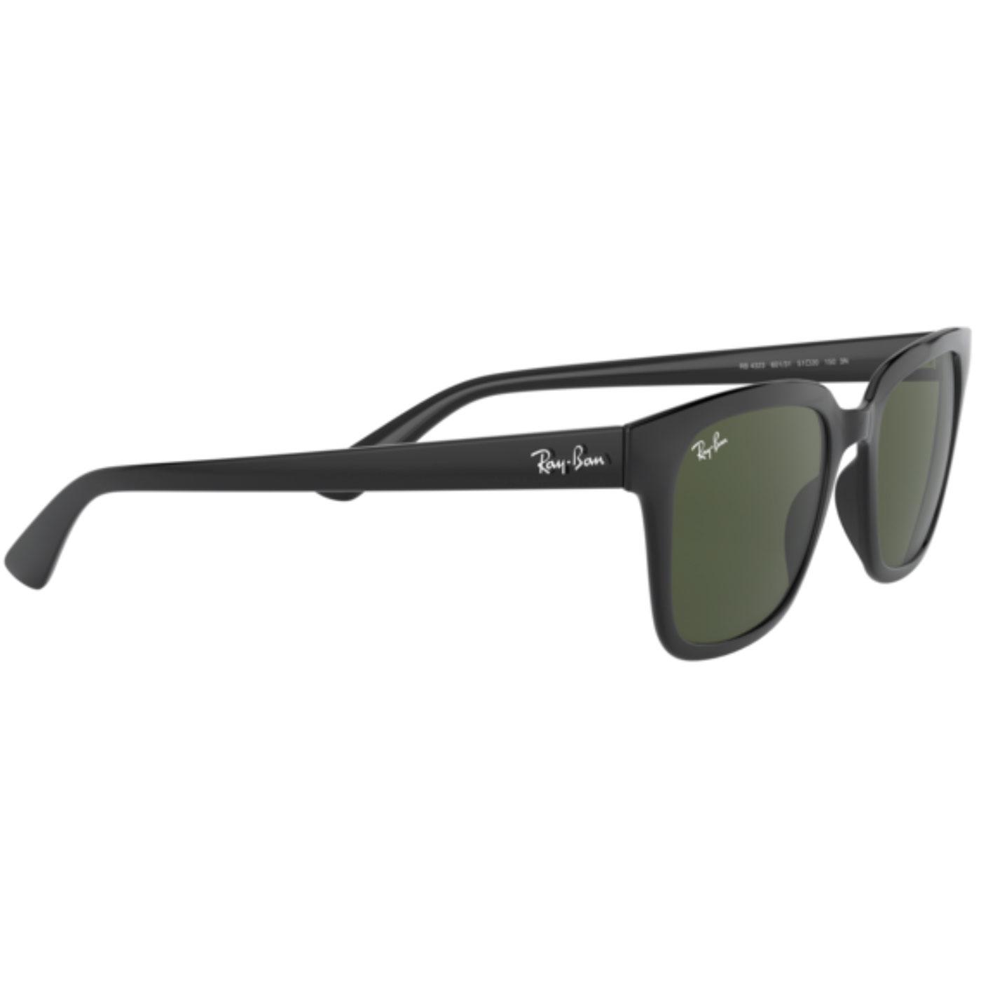 RAY-BAN RB4323 Square Frame Wayfarer Sunglasses in Black