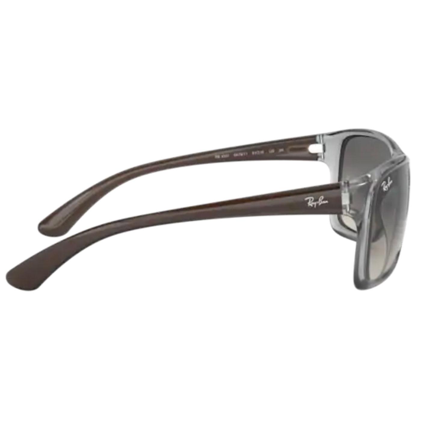 RAY-BAN RB4331 Wrap Round Wayfarers in Transparent Grey