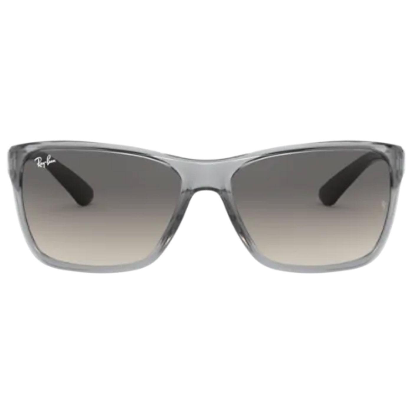 RAY-BAN RB4331 Wrap Round Wayfarers in Transparent Grey