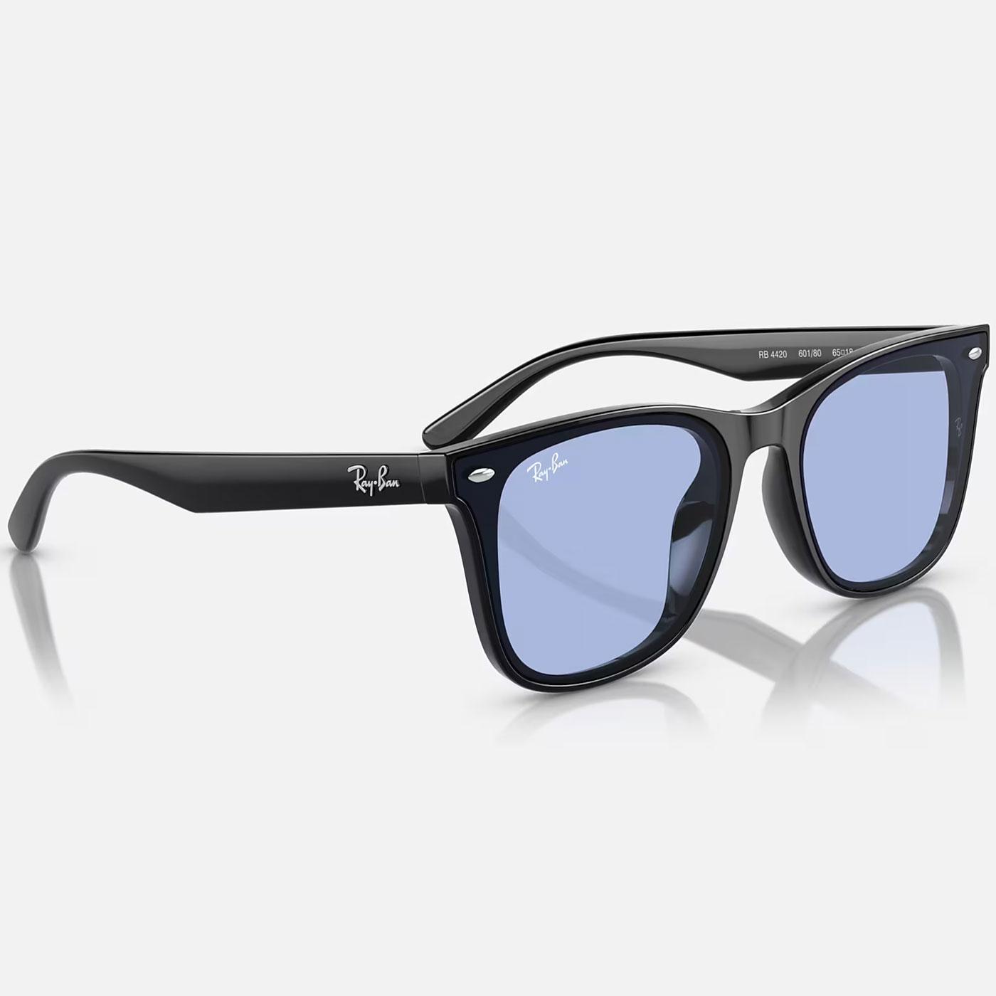 Ray-Ban RB4420 Retro 50s Classic Black Sunglasses Blue Lens