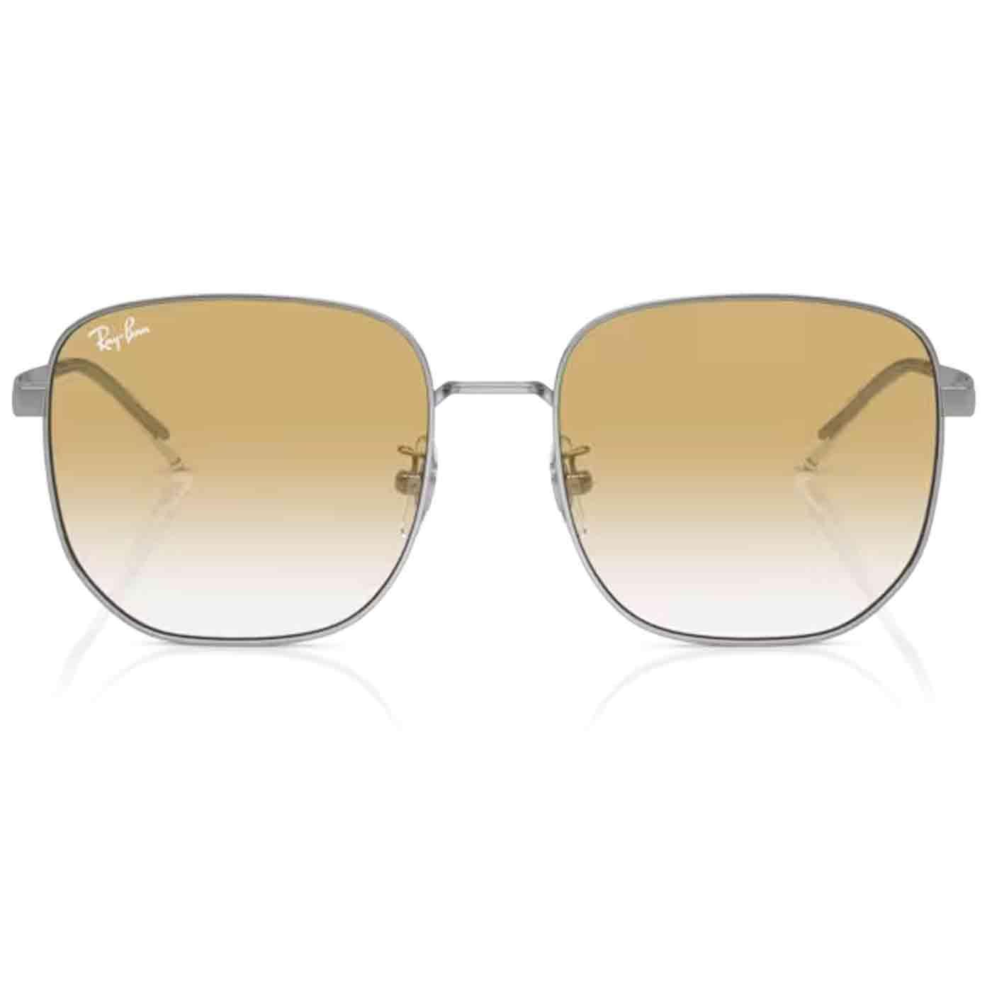 Ray-Ban RB3713D Polished Silver Retro Sunglasses Blue Lens