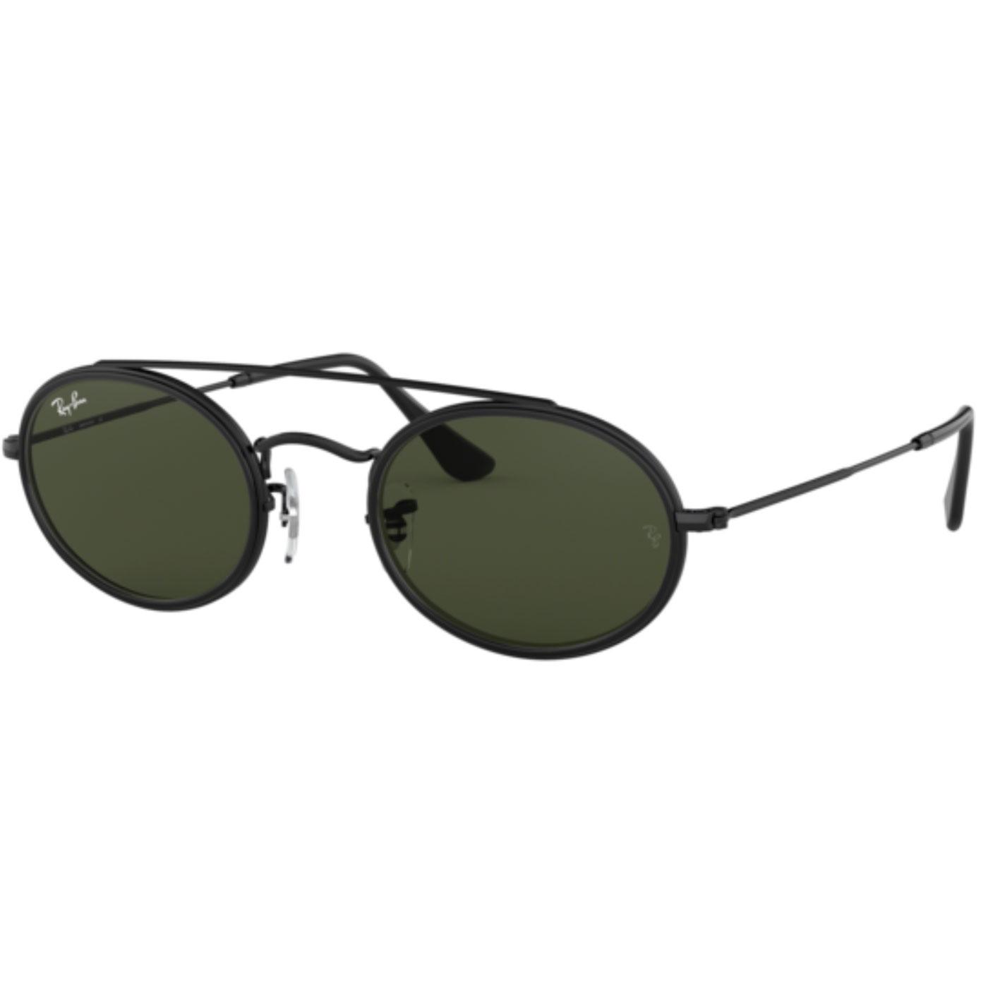 RAY-BAN Retro 70s Double Bridge Round Sunglasses Black