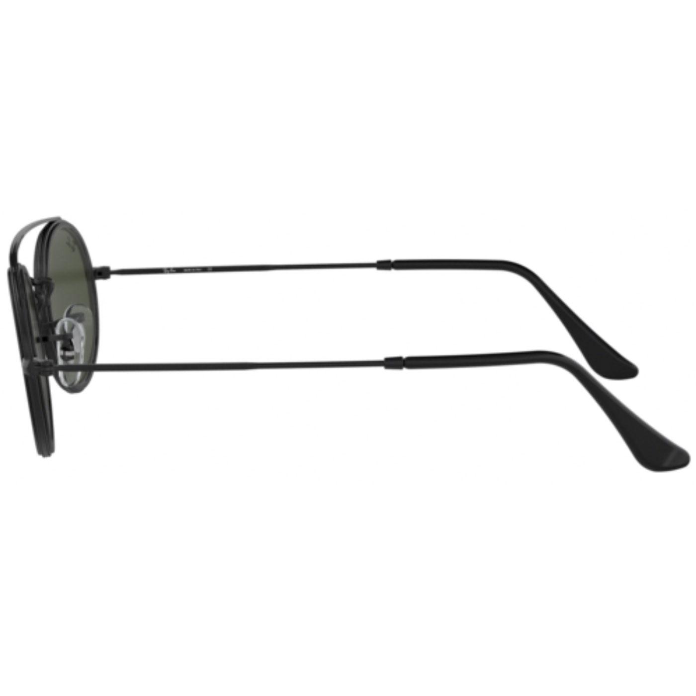 RAY-BAN Retro 70s Double Bridge Round Sunglasses Black