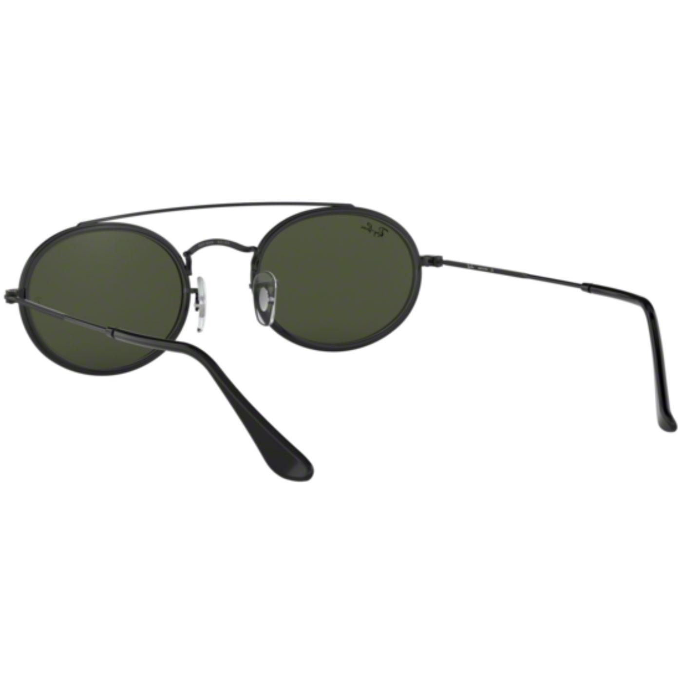RAY-BAN Retro 70s Double Bridge Round Sunglasses Black
