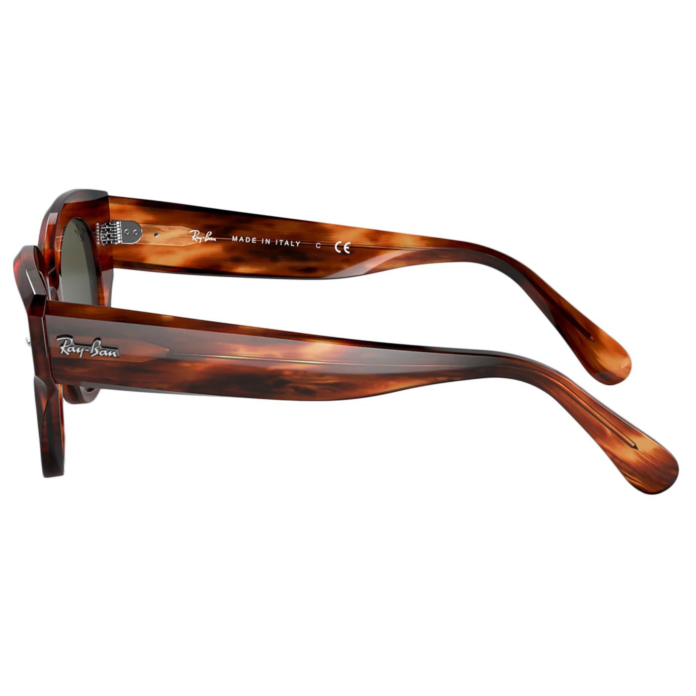 RAY-BAN Roundabout Retro 50s Cats-eye Wayfarer in Striped Havana
