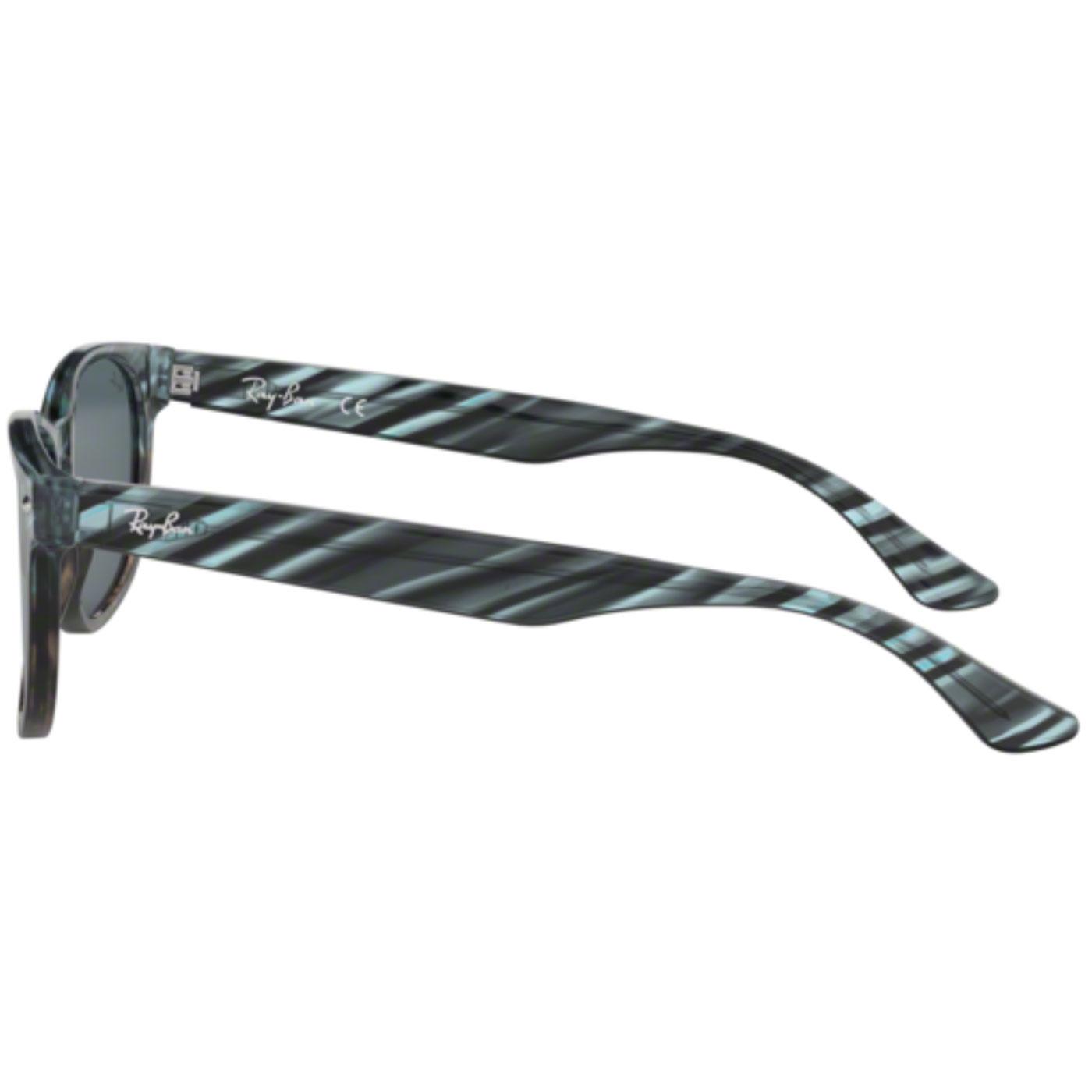 RAY-BAN Retro 80s Striped Wayfarer Sunglasses in Grey/Blue