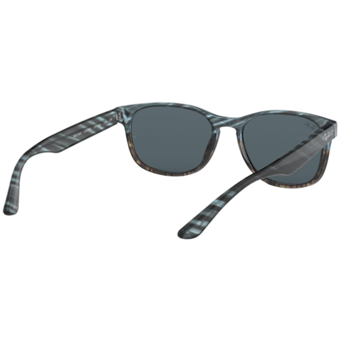 RAY-BAN Retro 80s Striped Wayfarer Sunglasses in Grey/Blue