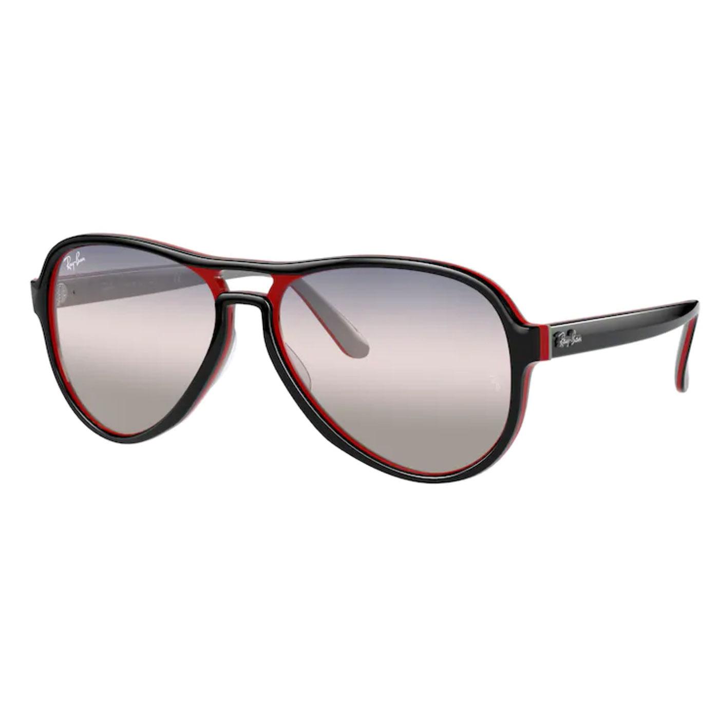 RAY-BAN Vagabond Retro 70s Aviator Sunglasses in Black/Red