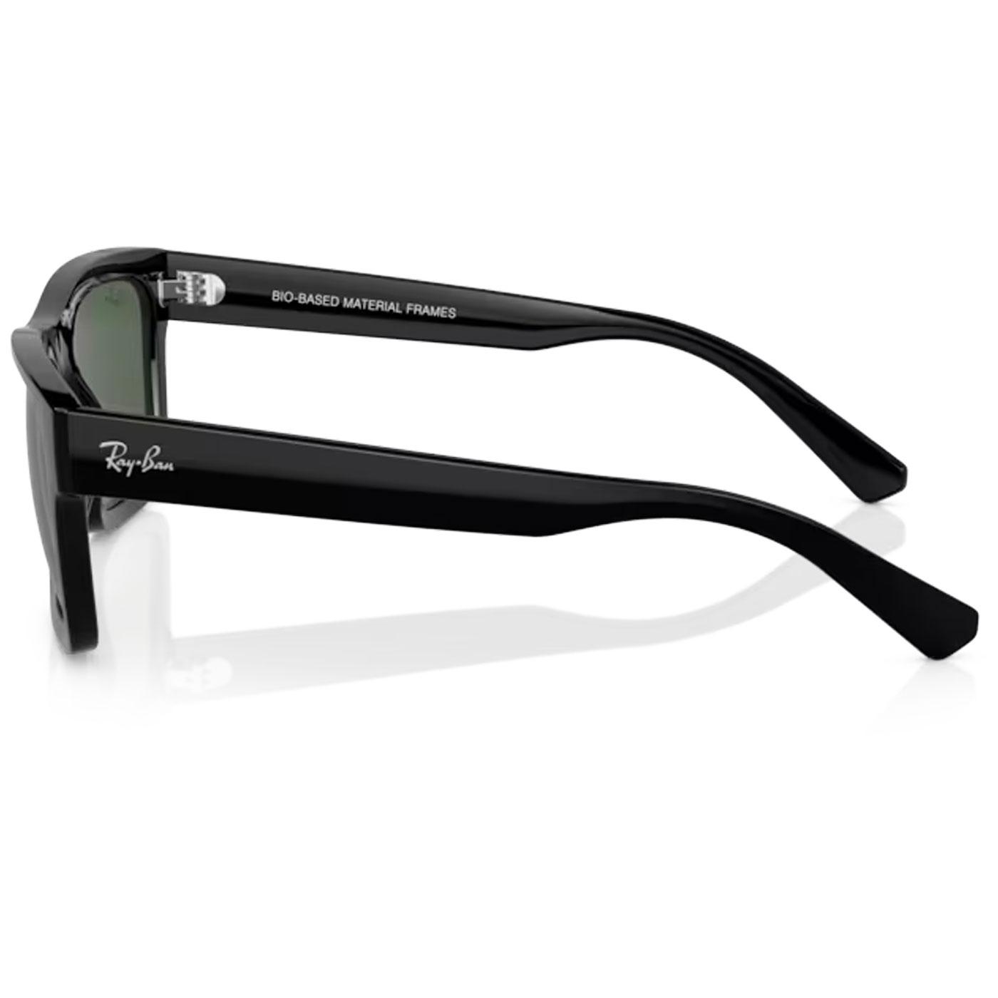 Ray-Ban Warren Bio-Based Sunglasses Black Dark Green